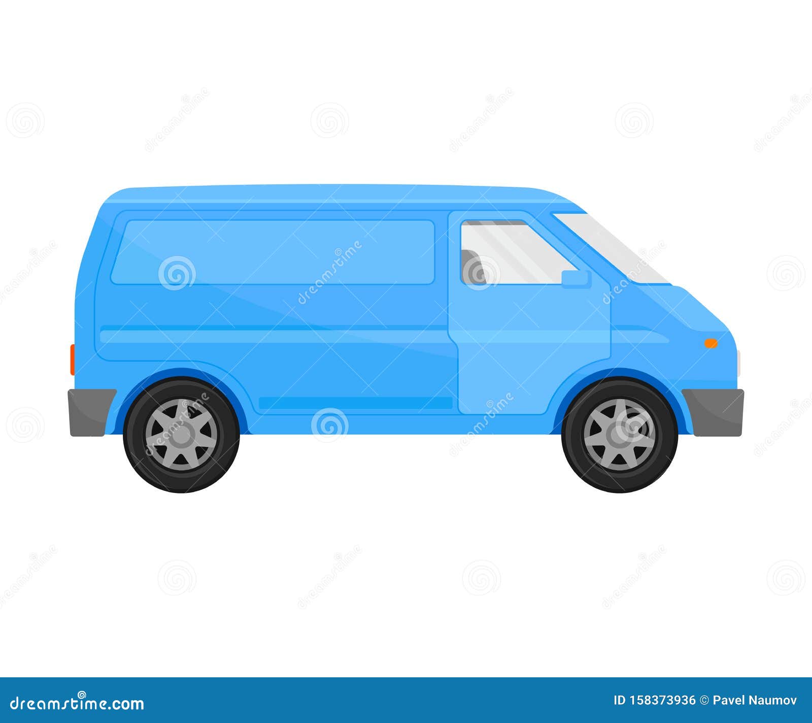Blue Minivan Clipart