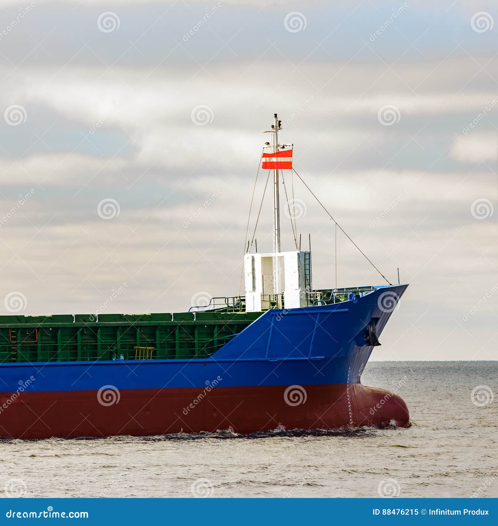 Blue cargo ship`s bow stock image. Image of logistic - 88476215