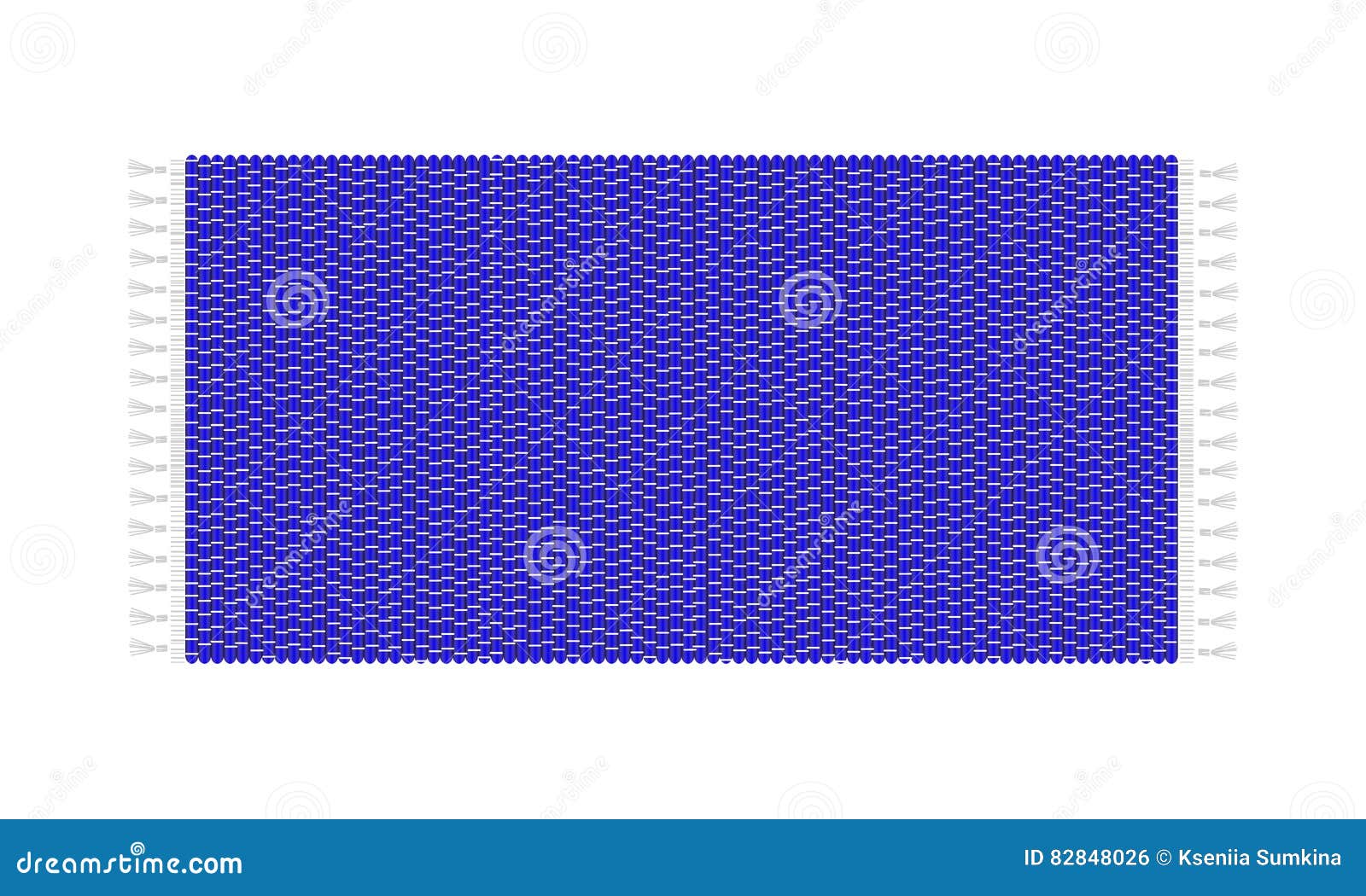 Blue Carpet Illustration, Isolated on White Background. Rug Top View ...