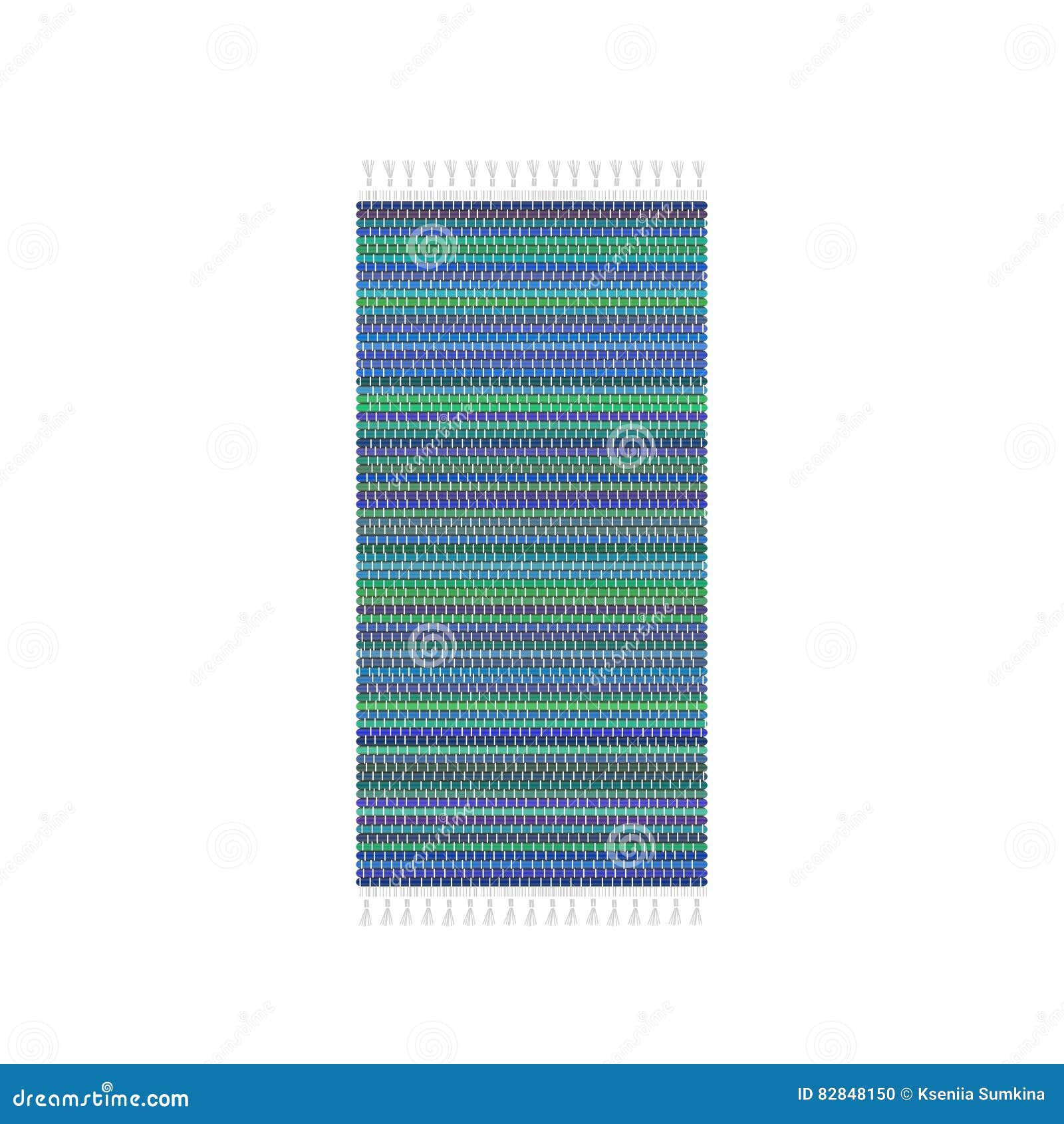 Blue Carpet Illustration, Isolated on White Background. Rug Top View ...