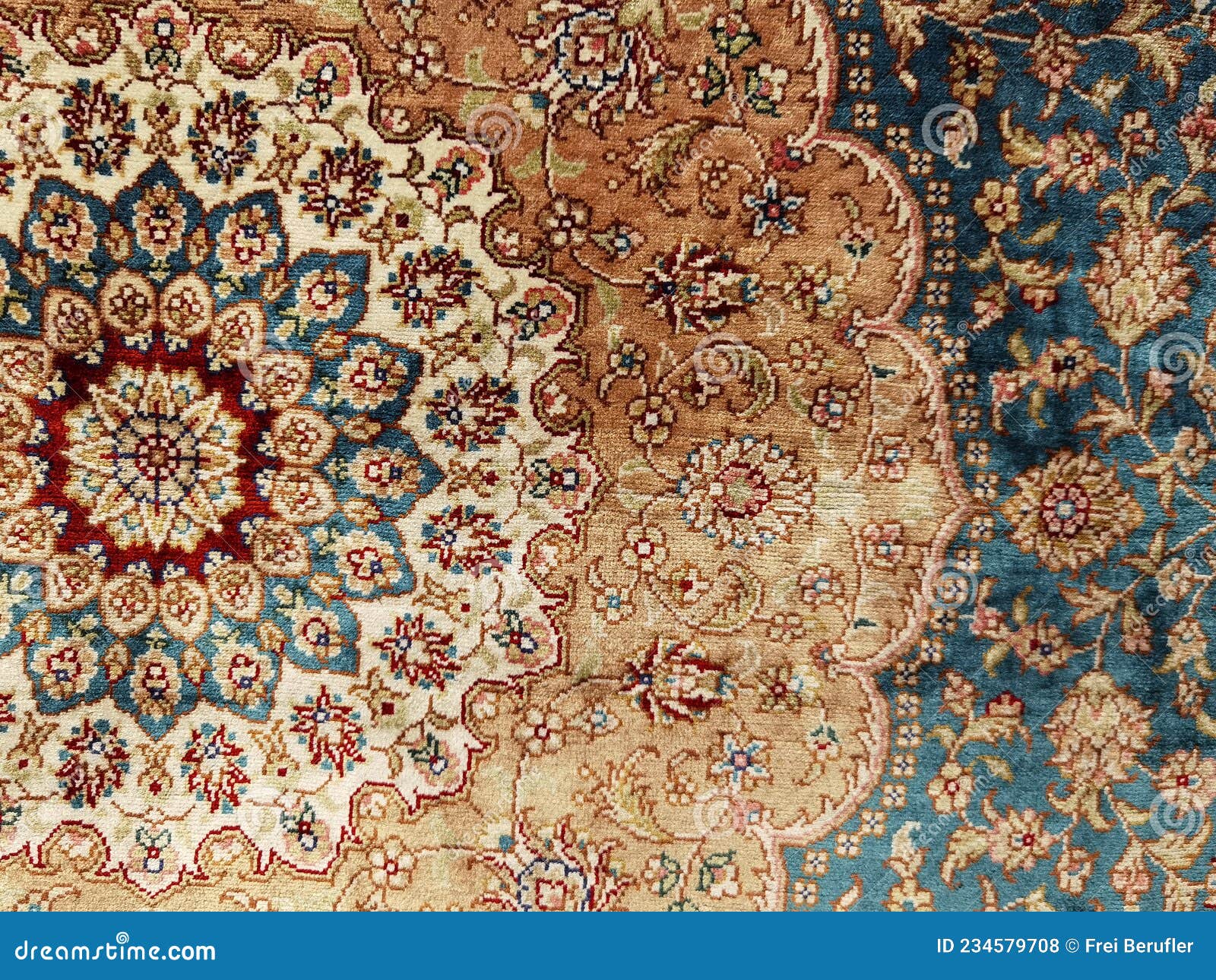 Blue Carpet Pattern Very Nice As a Background Texture Stock Photo ...