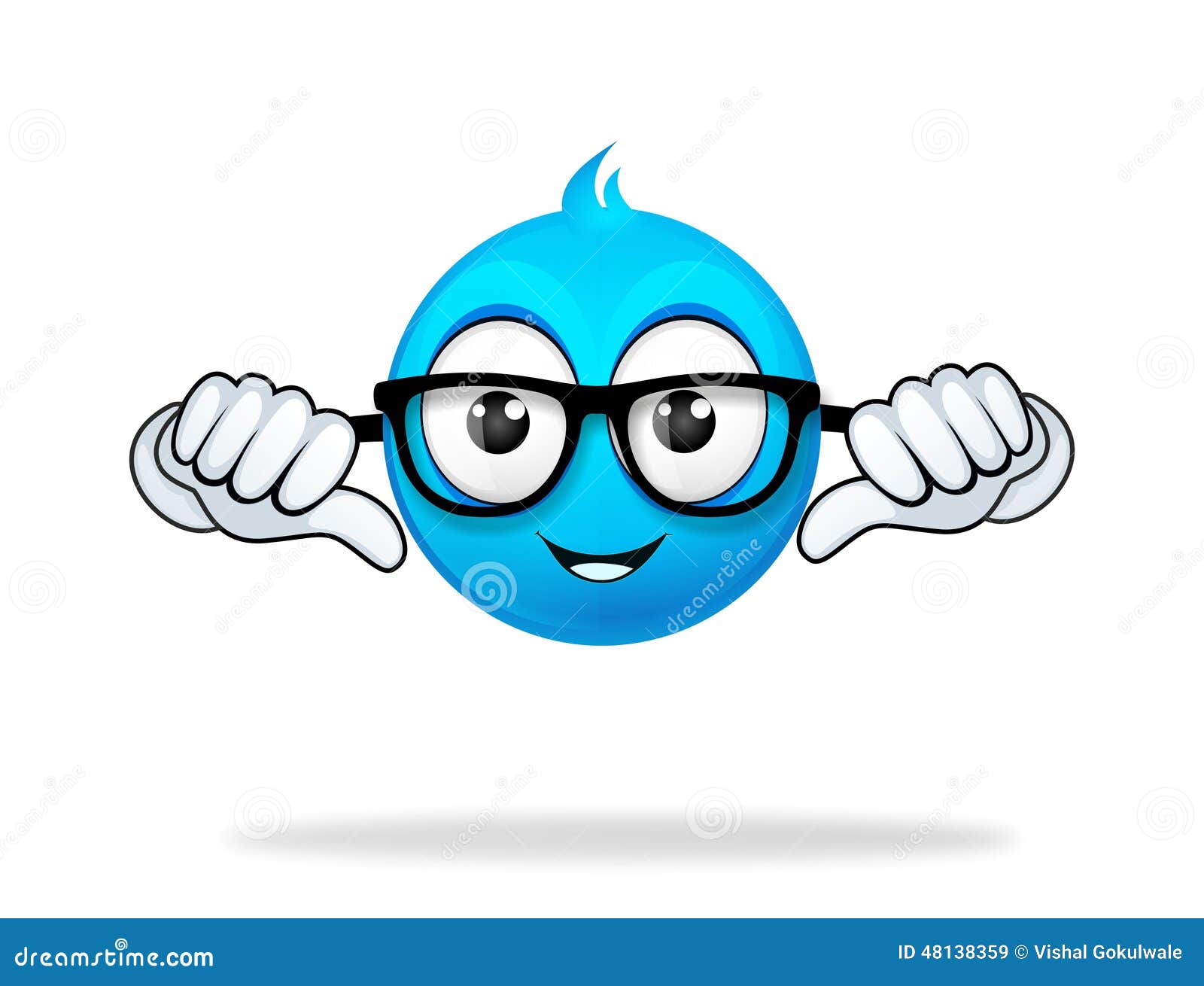 Blue cartoon character stock illustration. Illustration of presentation ...