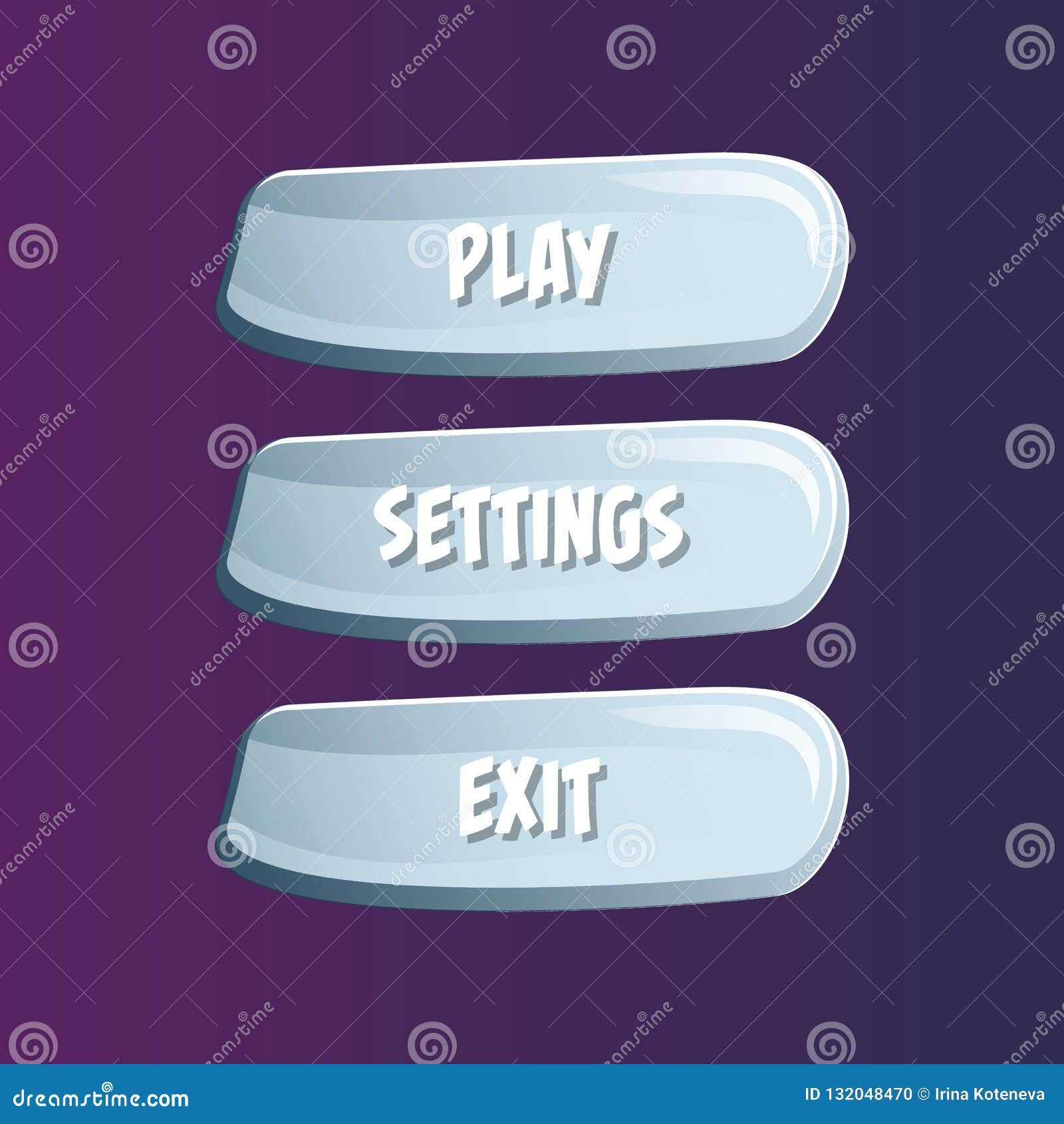 Blue Cartoon Options Selection Windows Stock Illustration ...