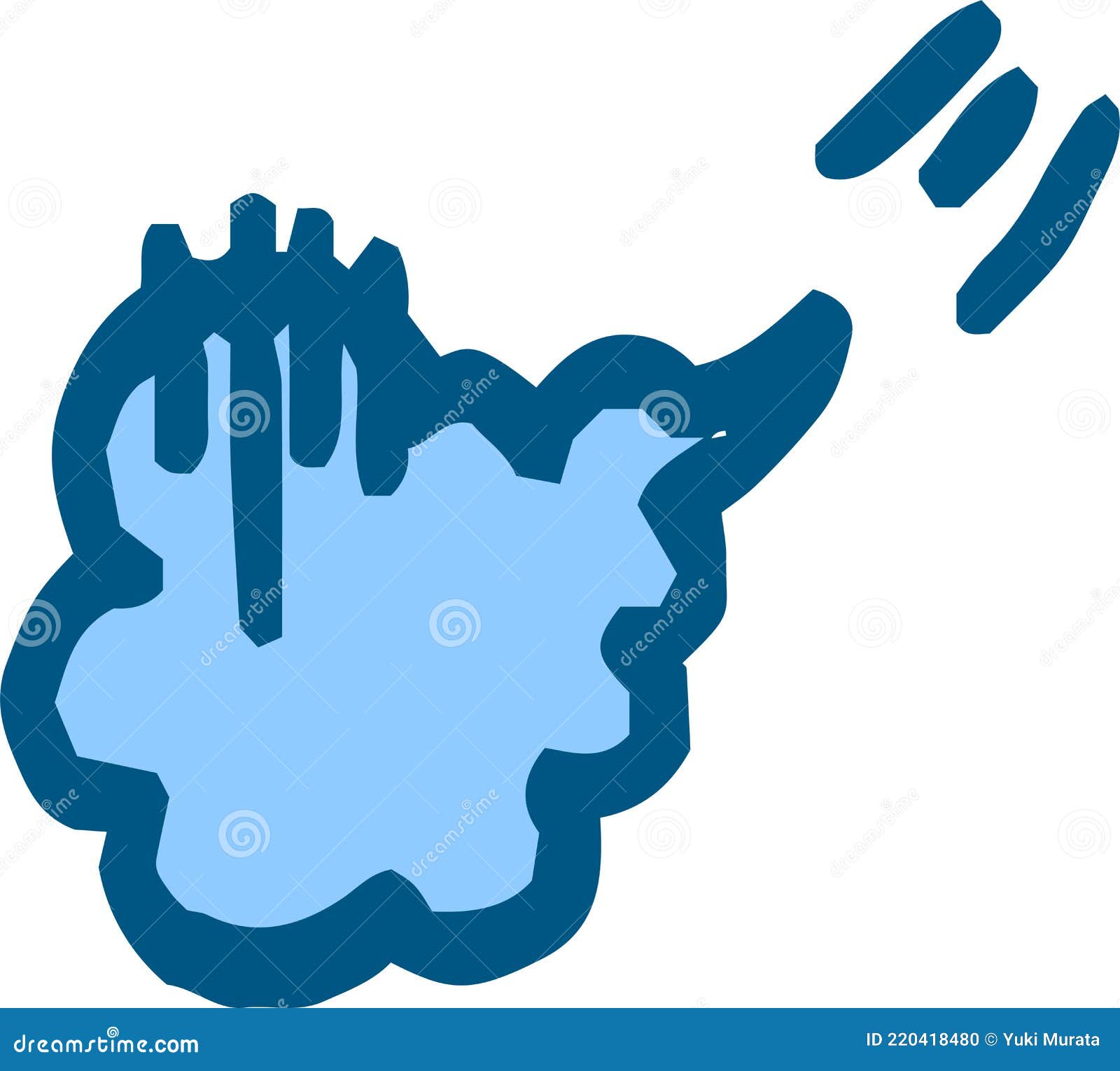 Blue Cartoon Symbol when Disappointed Stock Vector - Illustration of ...