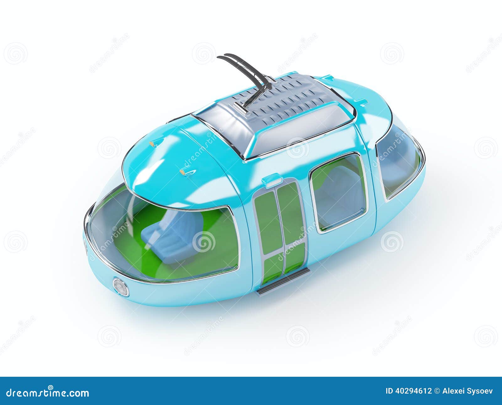 Blue Cartoon Tram One Wagon Stock Illustration - Illustration of speed ...