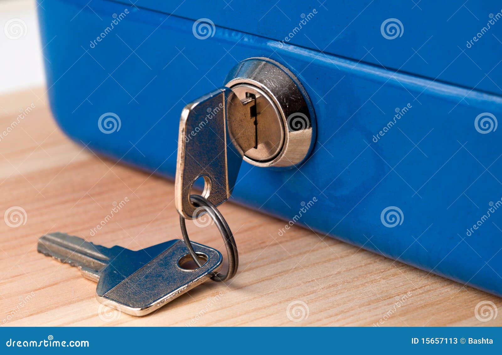Blue cash money box stock image. Image of macro, metal - 15657113