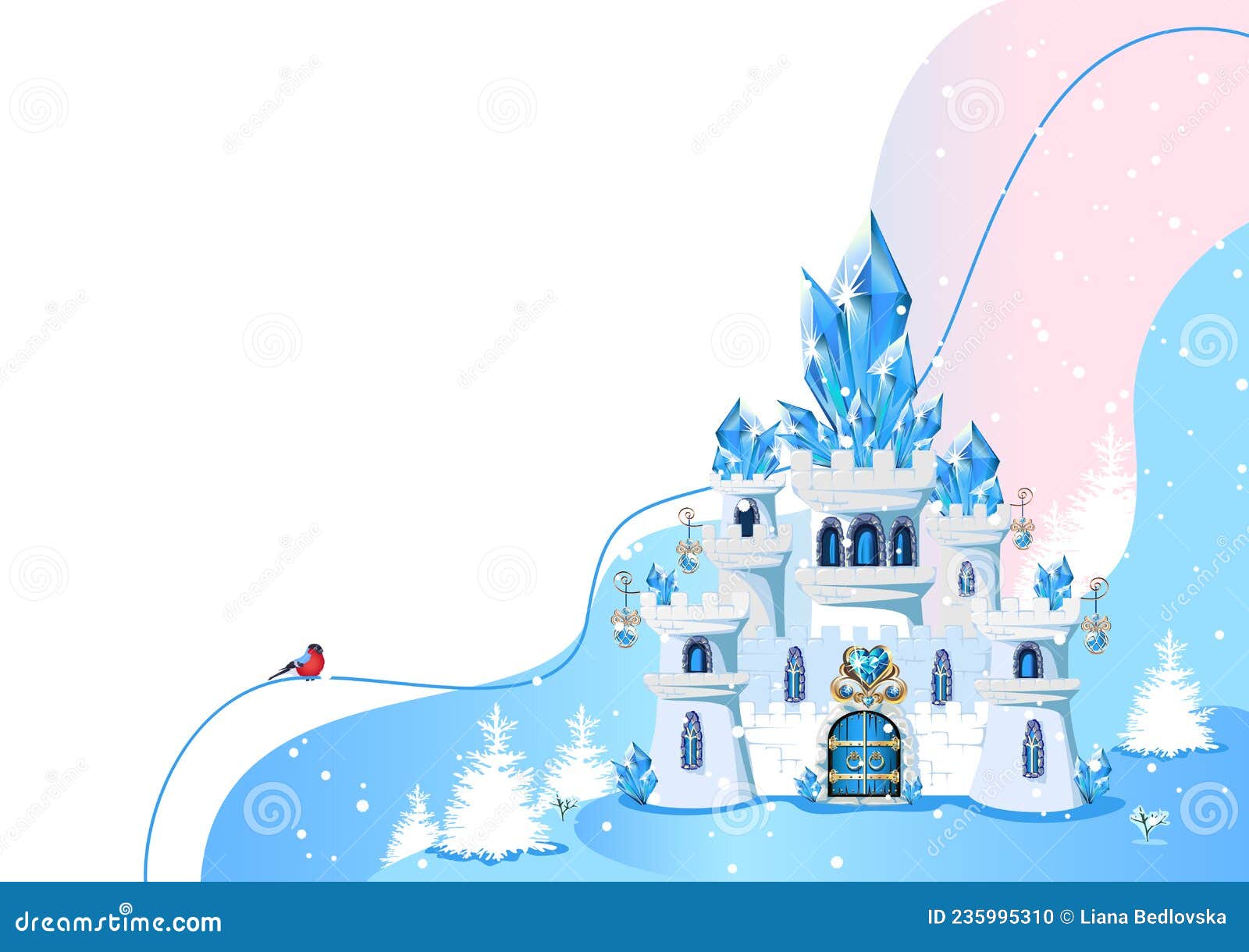Fairy Tale Blue Castle for a Beautiful Princess and Prince with Towers ...