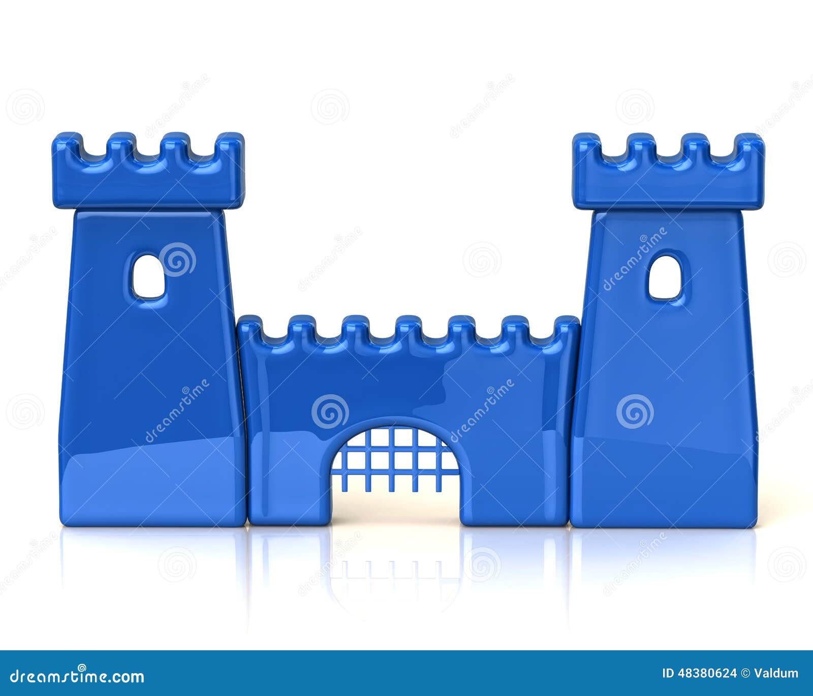 Blue castle icon stock illustration. Illustration of estate - 48380624
