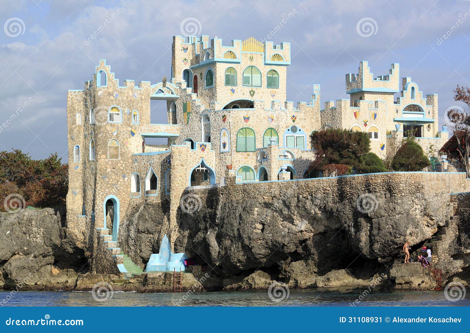 Blue Cave Castle Hotel stock image. Image of fairy, stone - 31108931