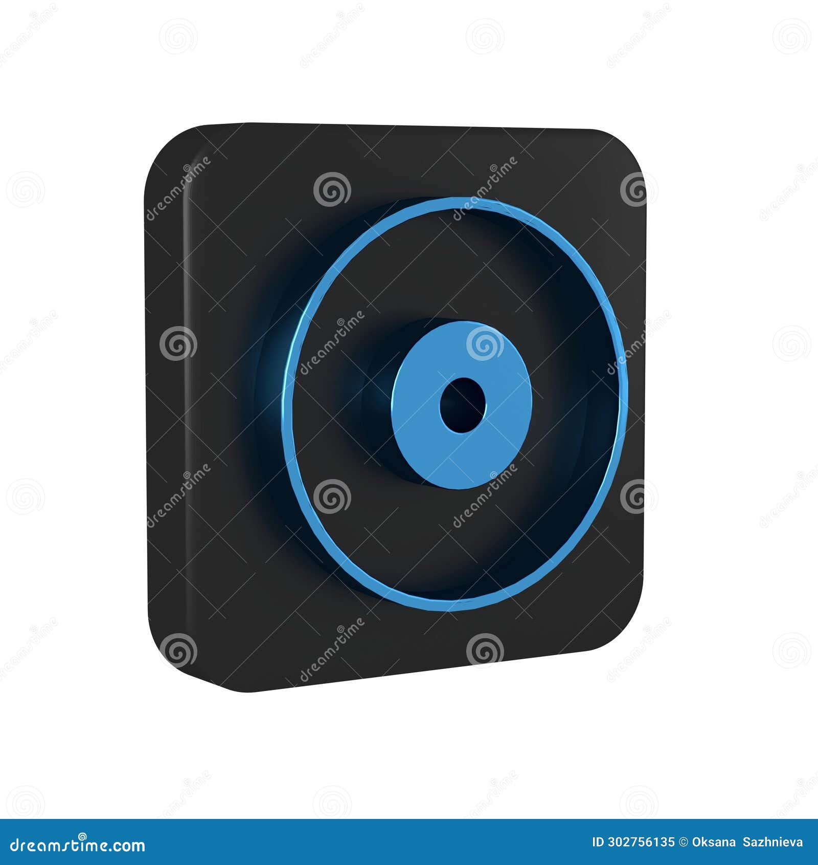 Blue CD or DVD Disk Icon Isolated on Transparent Background. Compact ...