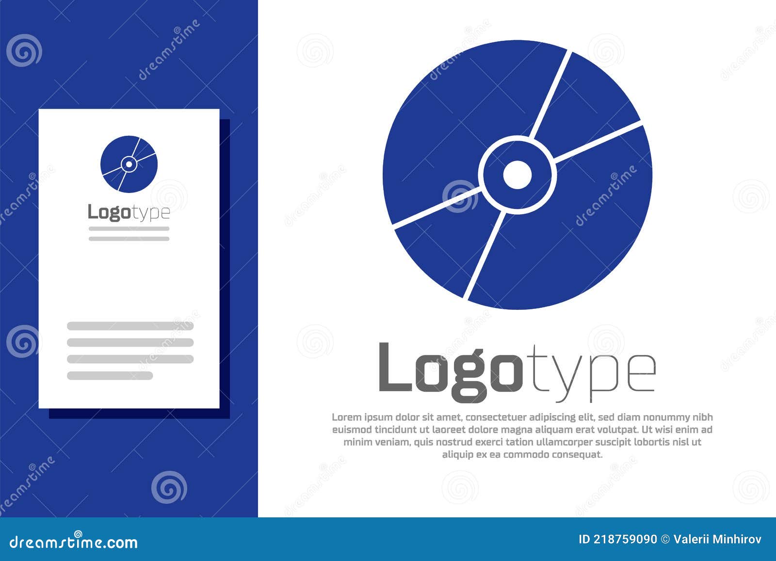 Blue CD or DVD Disk Icon Isolated on White Background. Compact Disc ...