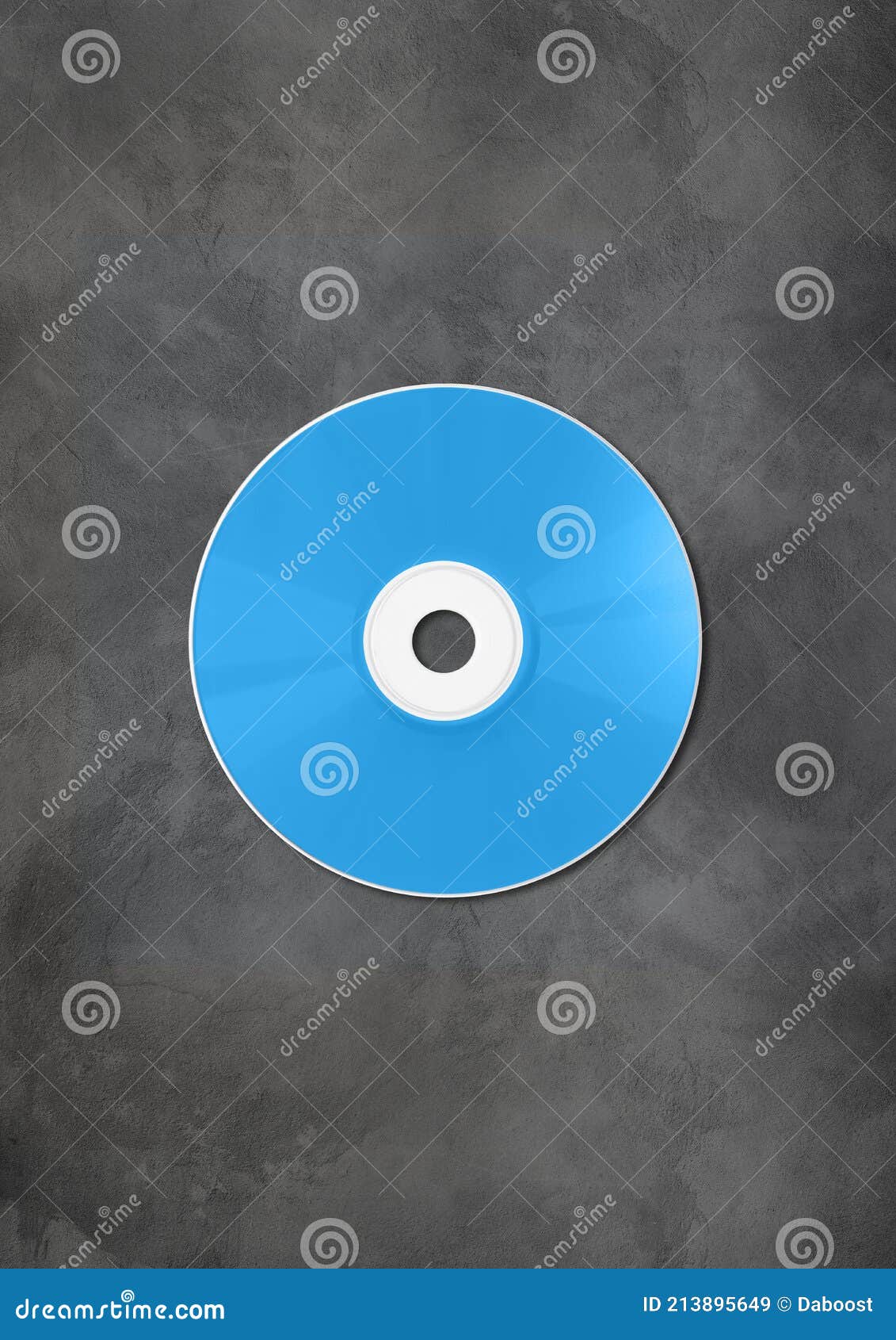 Blue CD - DVD Mockup Template Isolated on Concrete Background Stock ...