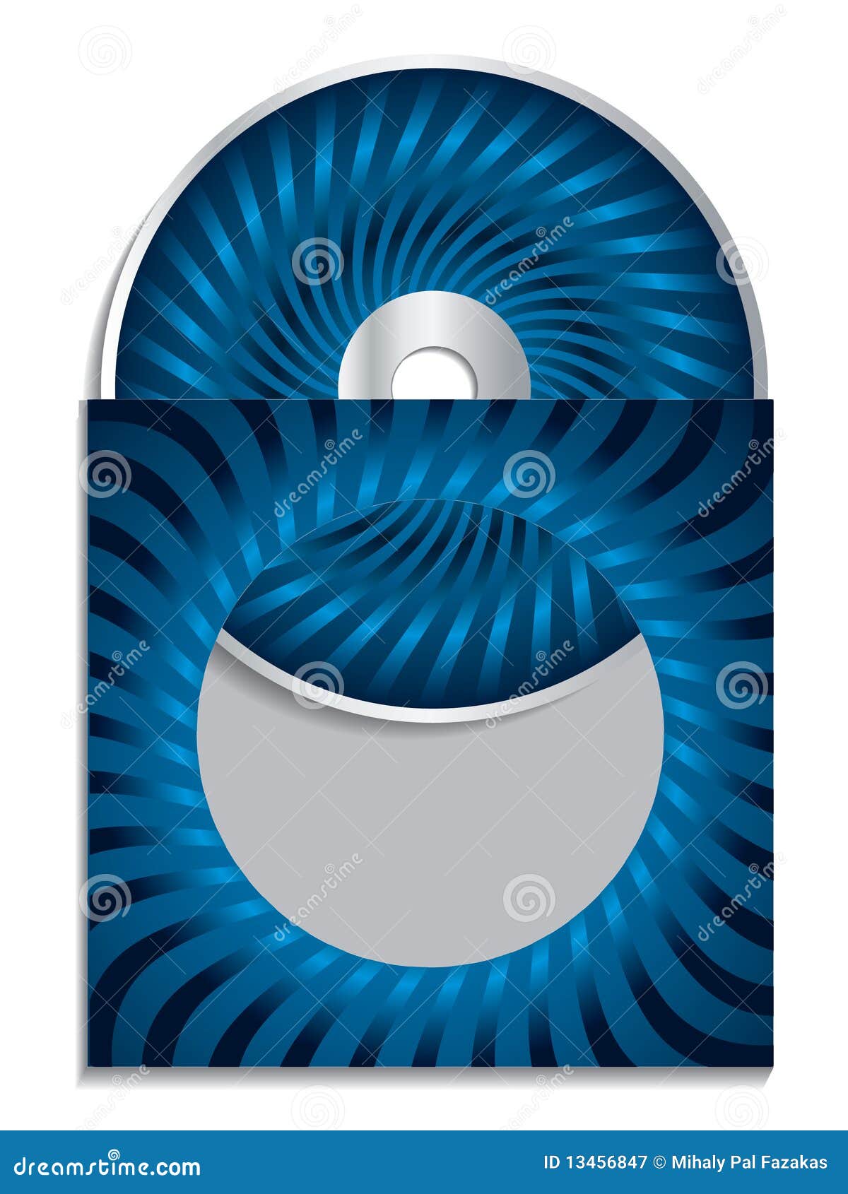 Blue cd with sleeve stock vector. Illustration of medium - 13456847