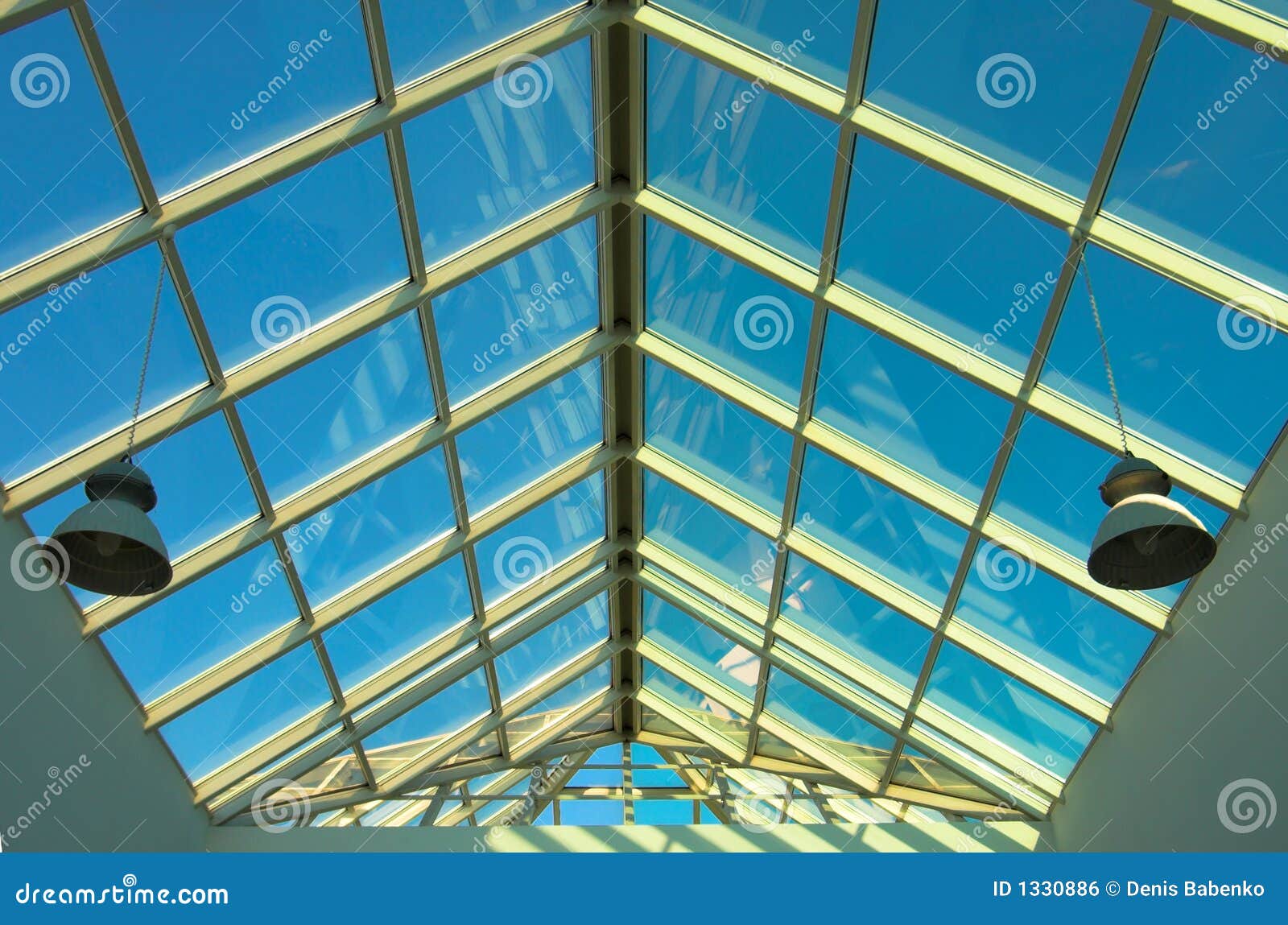 Blue ceiling in the shop stock photo. Image of ceiling - 1330886