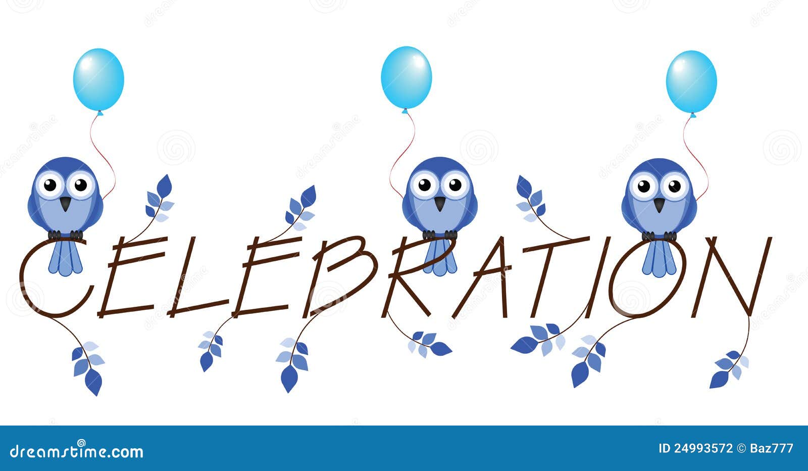 Blue celebration stock vector. Illustration of stick - 24993572