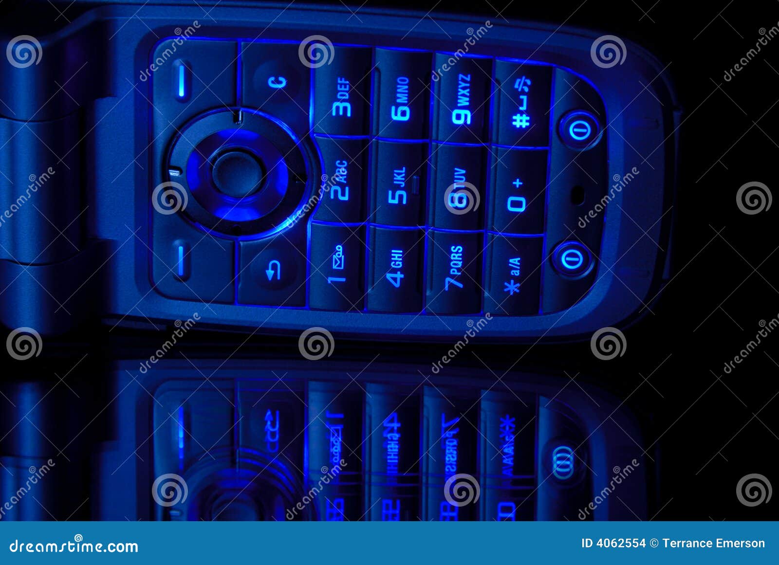 Blue Cell Phone stock photo. Image of closeup, telecommunicatons - 4062554