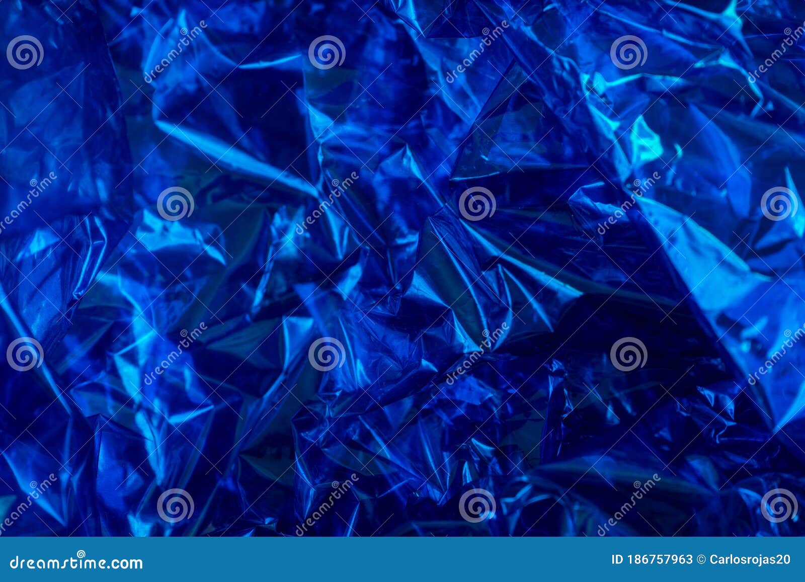 Blue Cellophane Paper Background Texture Stock Image - Image of detail ...