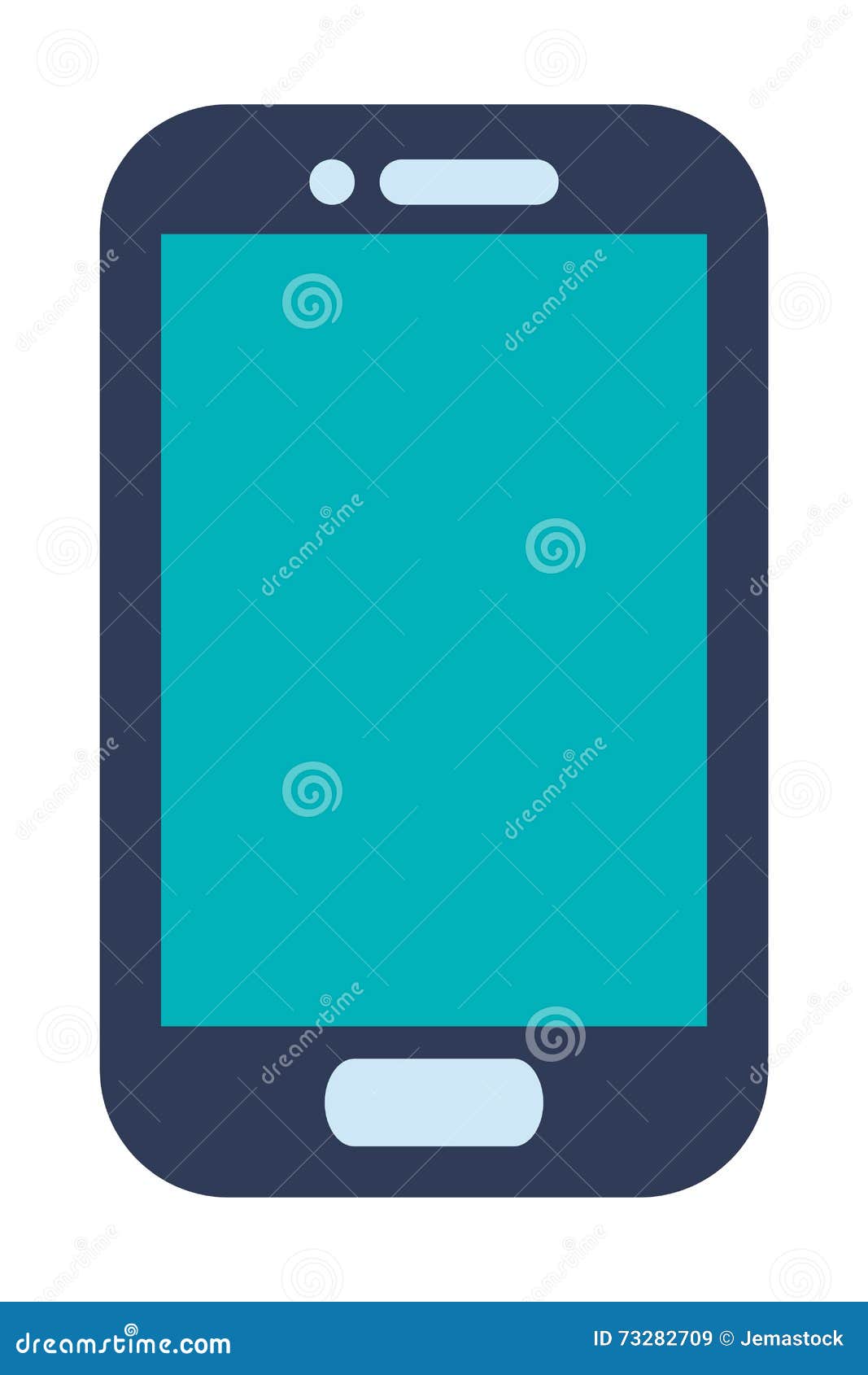 Blue cellphone stock illustration. Illustration of display - 73282709
