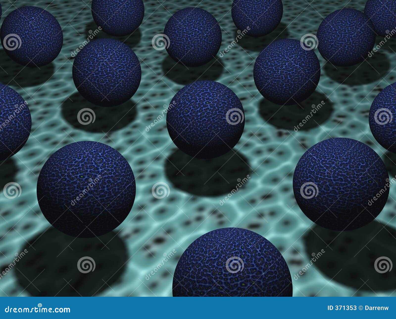 Blue cells stock illustration. Illustration of atoms, balls - 371353