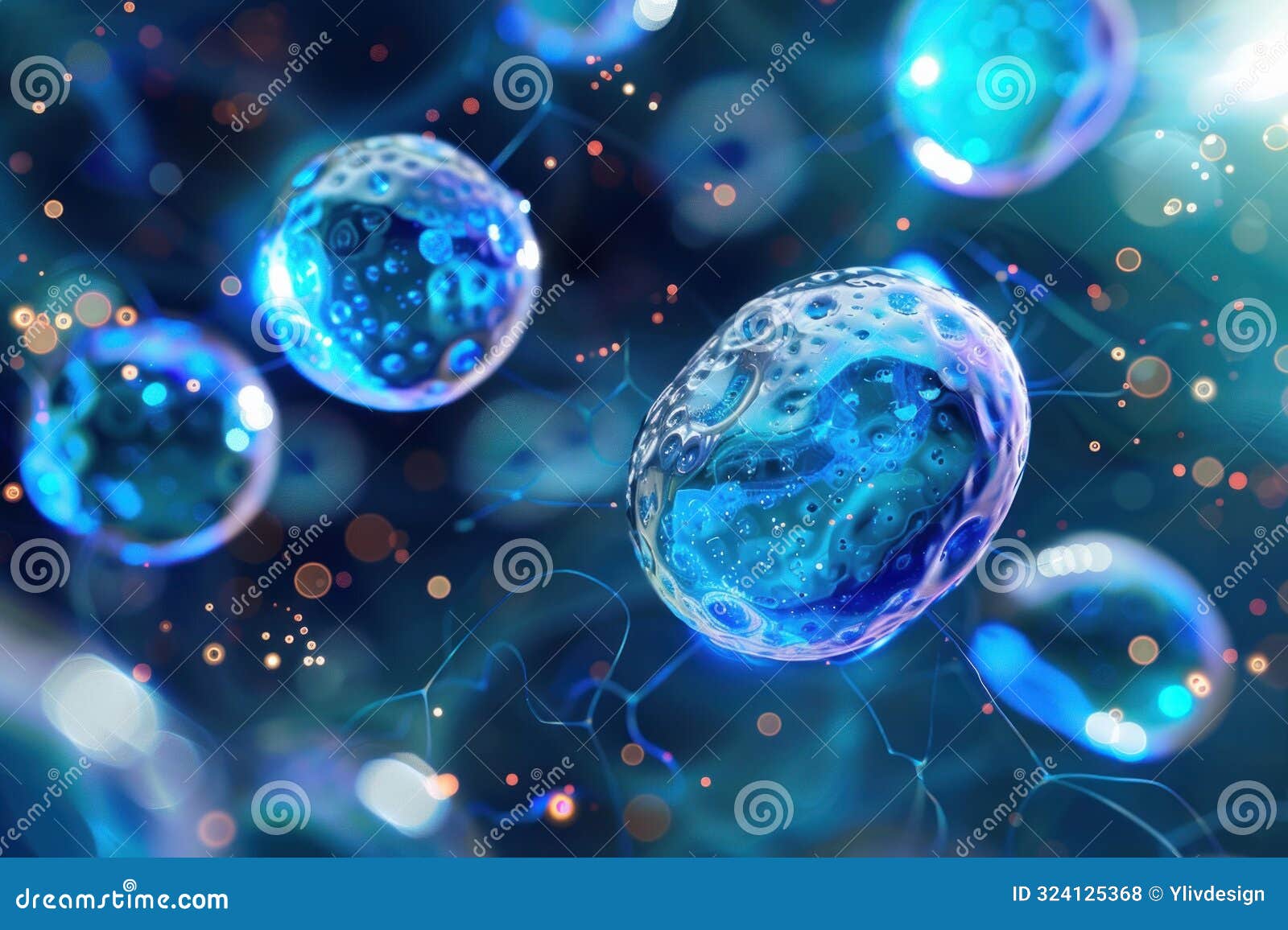 Microscopic View of Cells Dividing and Multiplying in Network Stock ...