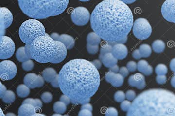 Blue Cells Under a Microscope Stock Photo - Image of care, abstract ...
