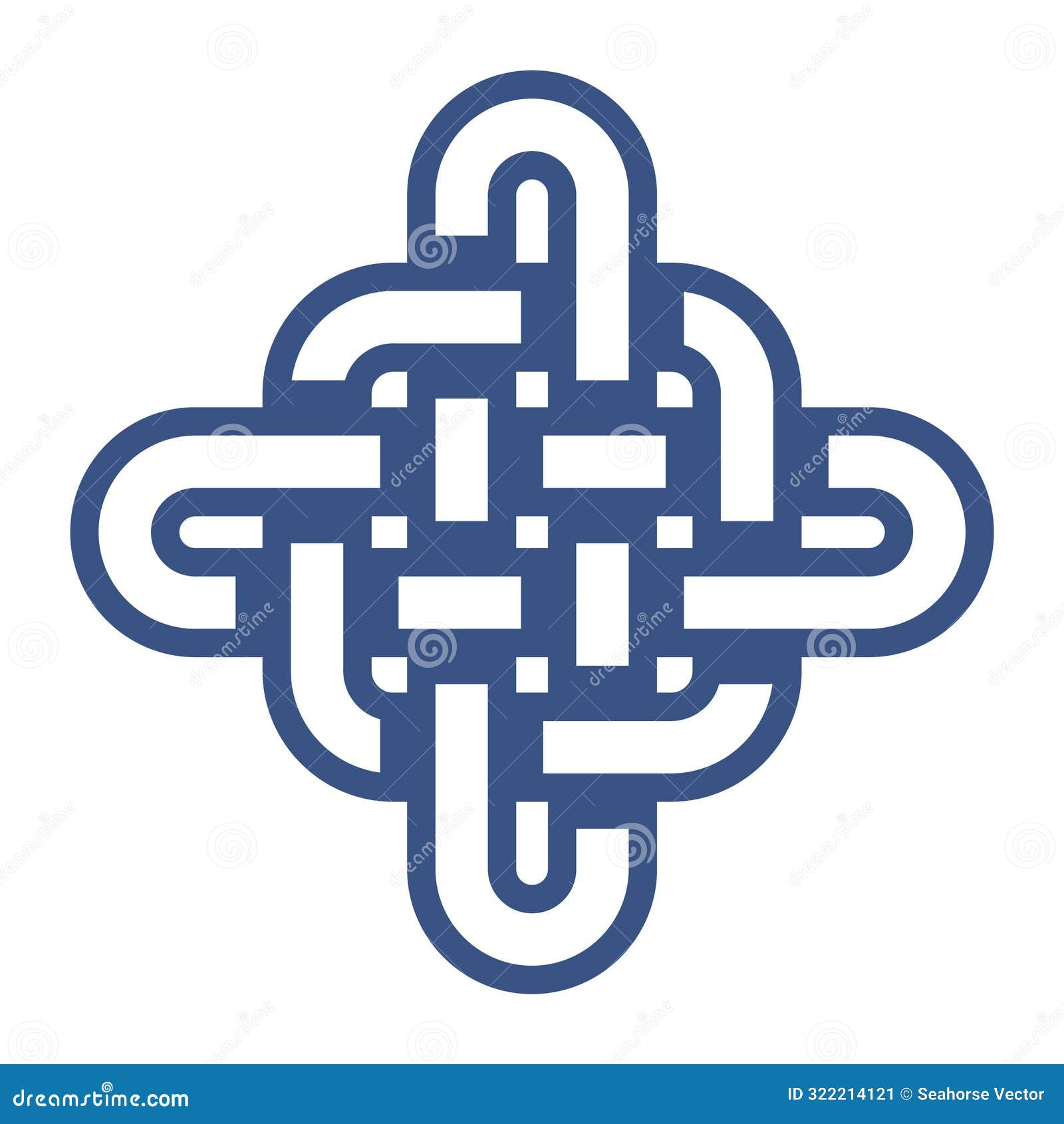 Celtic Loop Border Knotwork, Seamless Tile And Pattern Of Knots Vector ...