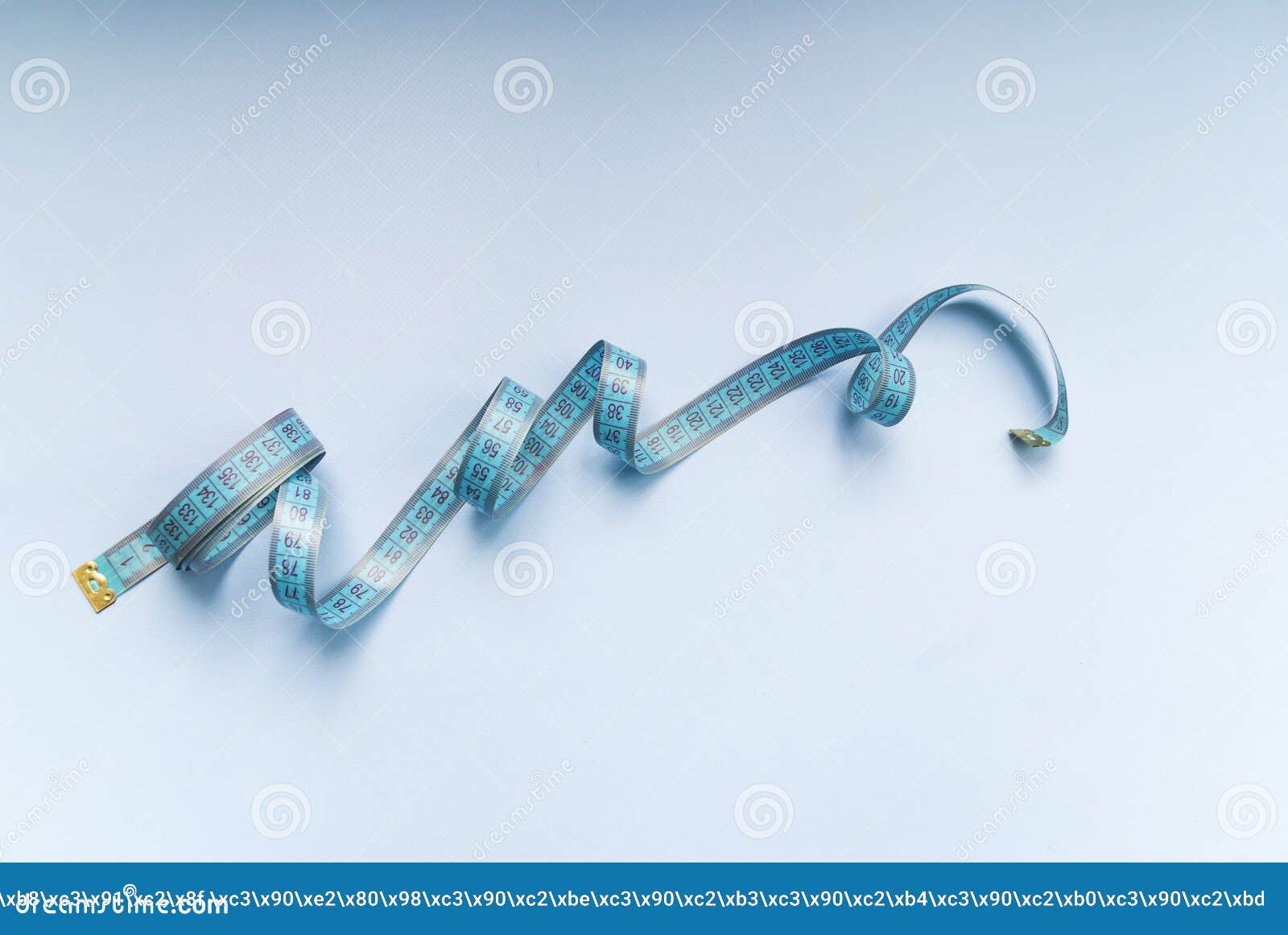 Blue Centimeter on a Blue Background. Body Measurement Stock Image ...