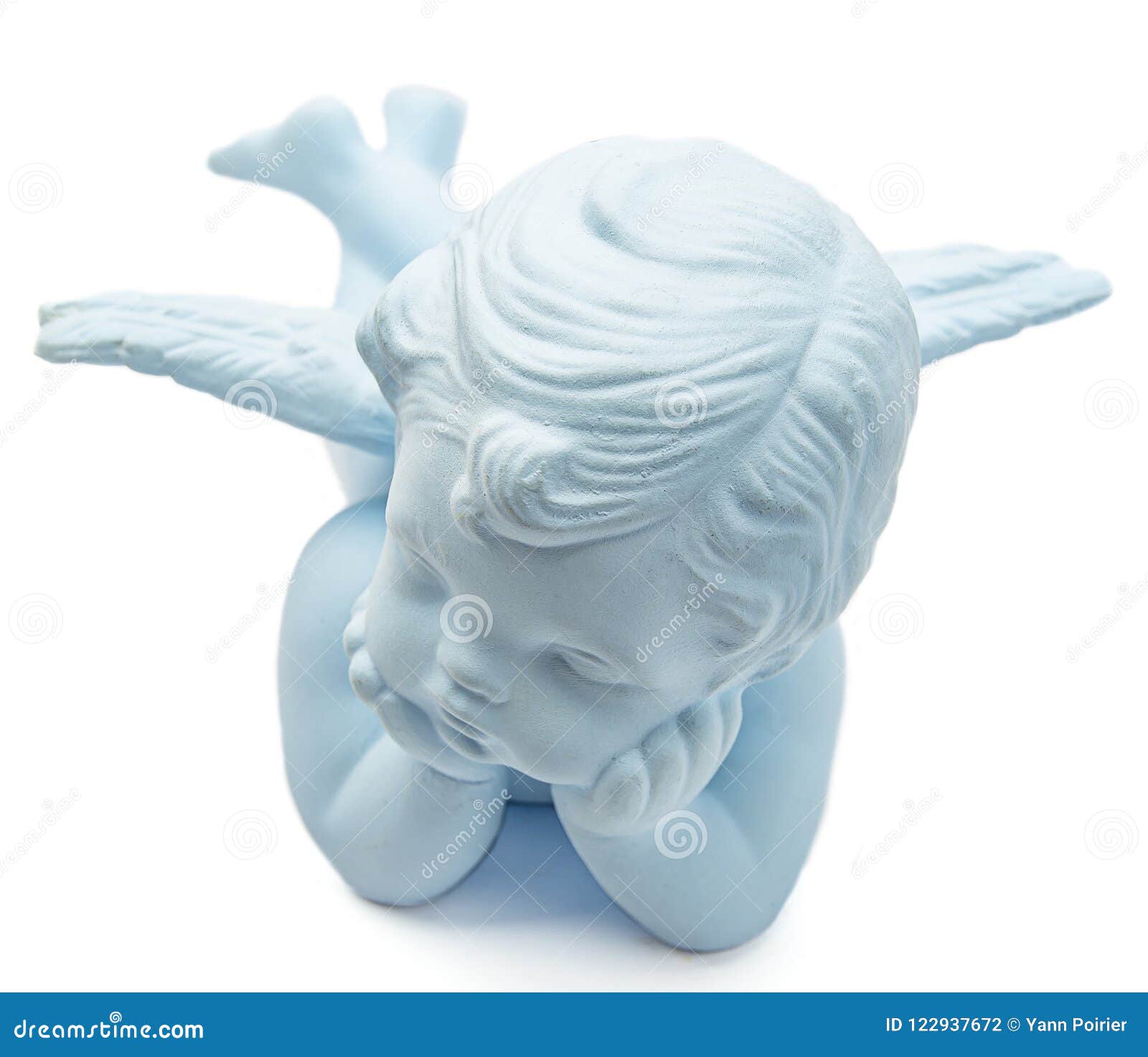 Blue baby angel statue stock photo. Image of spiritual - 122937672