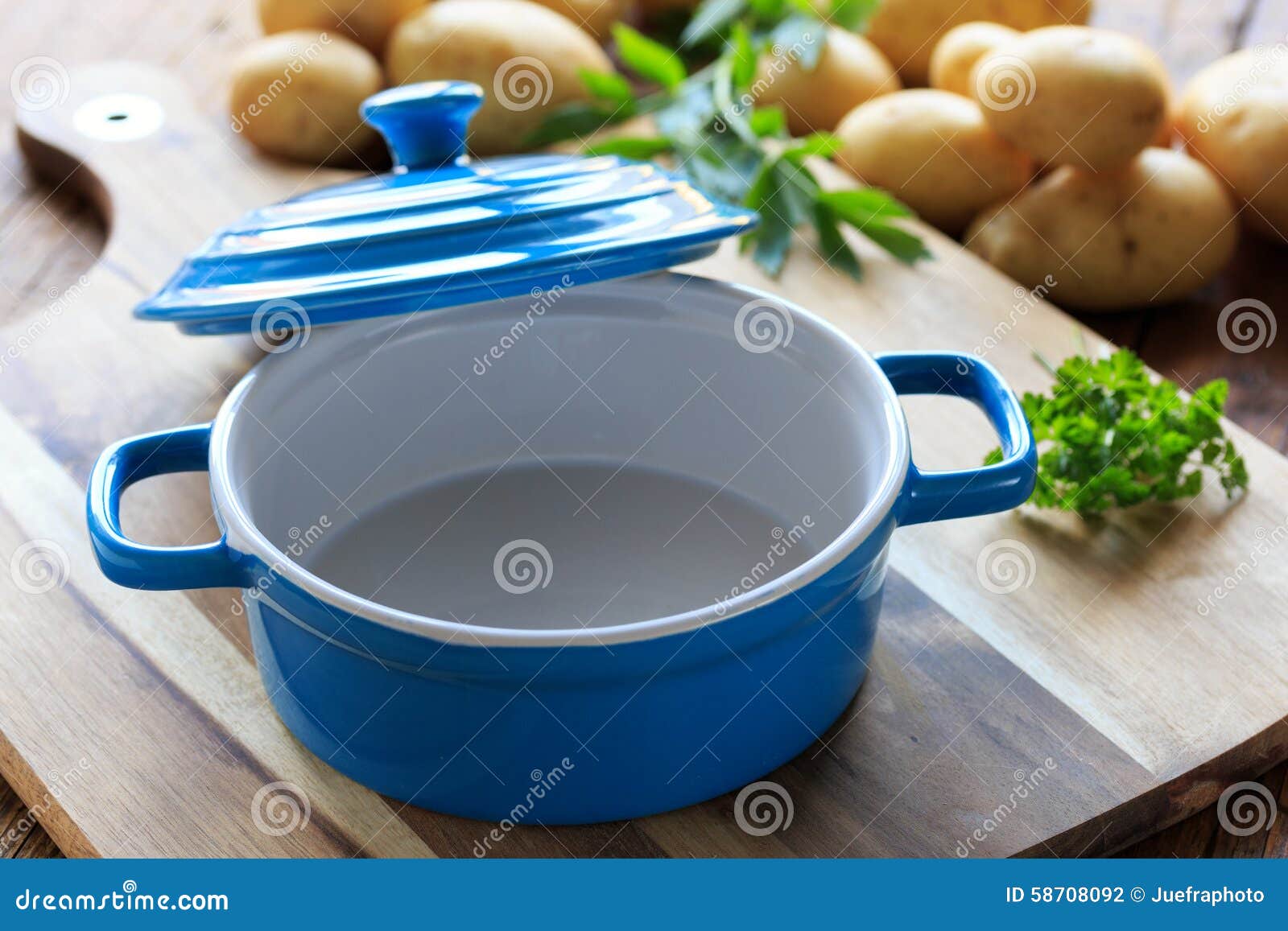 Blue ceramic pot stock photo. Image of stockpot, decor - 58708092