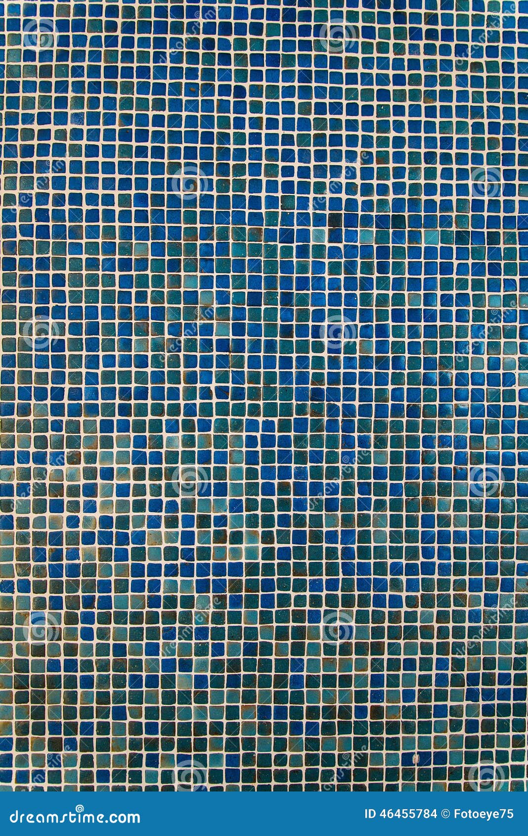 Blue Ceramic Mosaic Tile With The Image Of The Sun. Background And ...