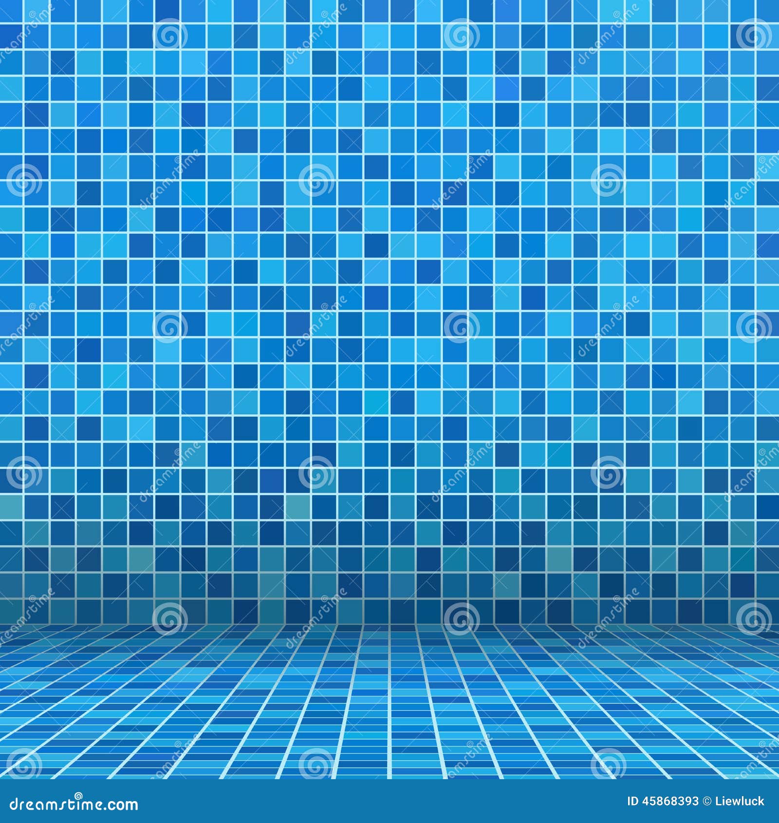 Blue Ceramic Tile Mosaic In Water Swimming Pool - Seamless Texture ...