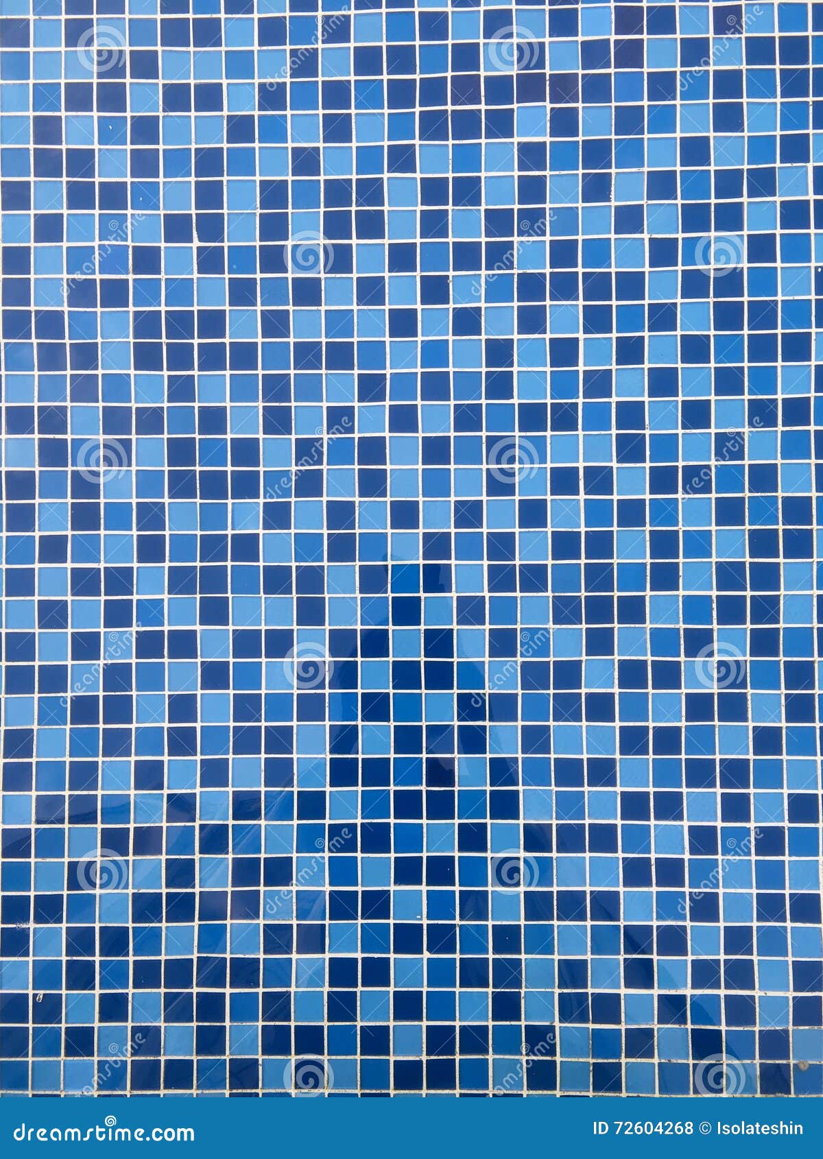Blue Ceramic Tile Mosaic in Swimming Pool Stock Illustration ...