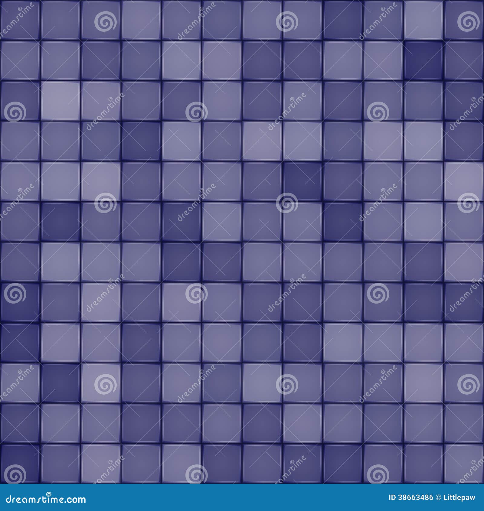 Blue Ceramic Tile Seamless Pattern Stock Vector - Illustration of ...