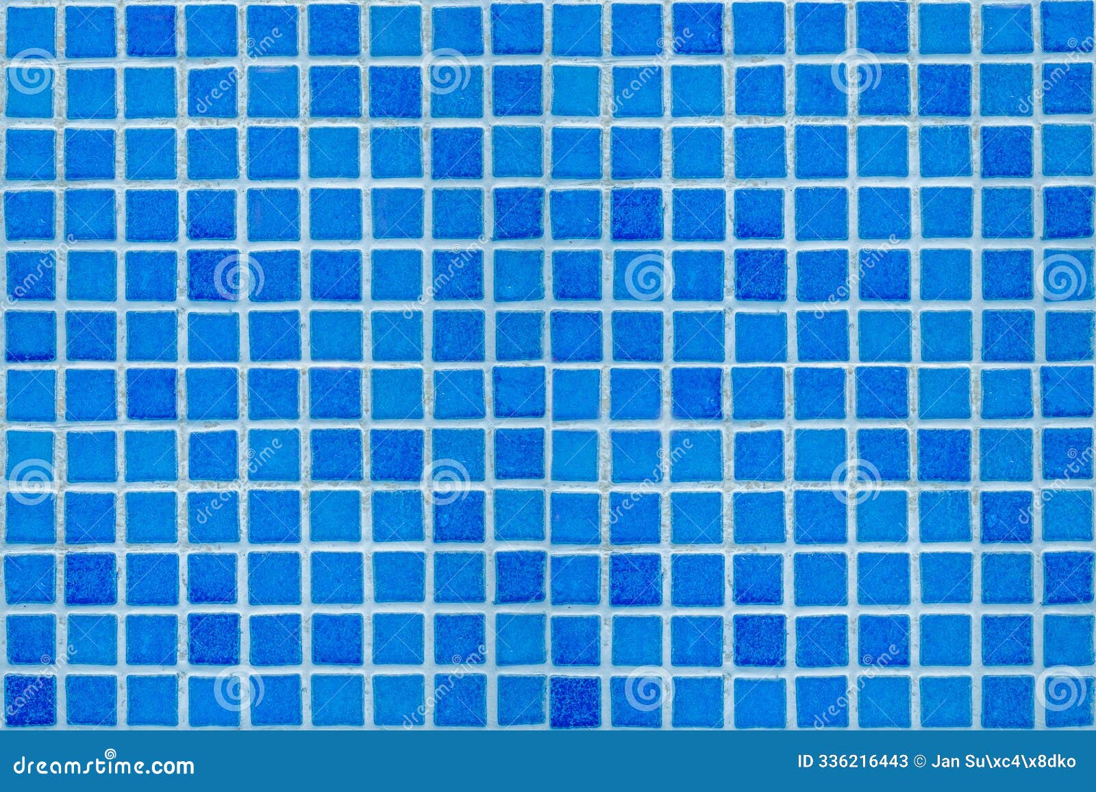 Blue Ceramic Tile with 216 Squares in Rectangular Form Stock Image ...