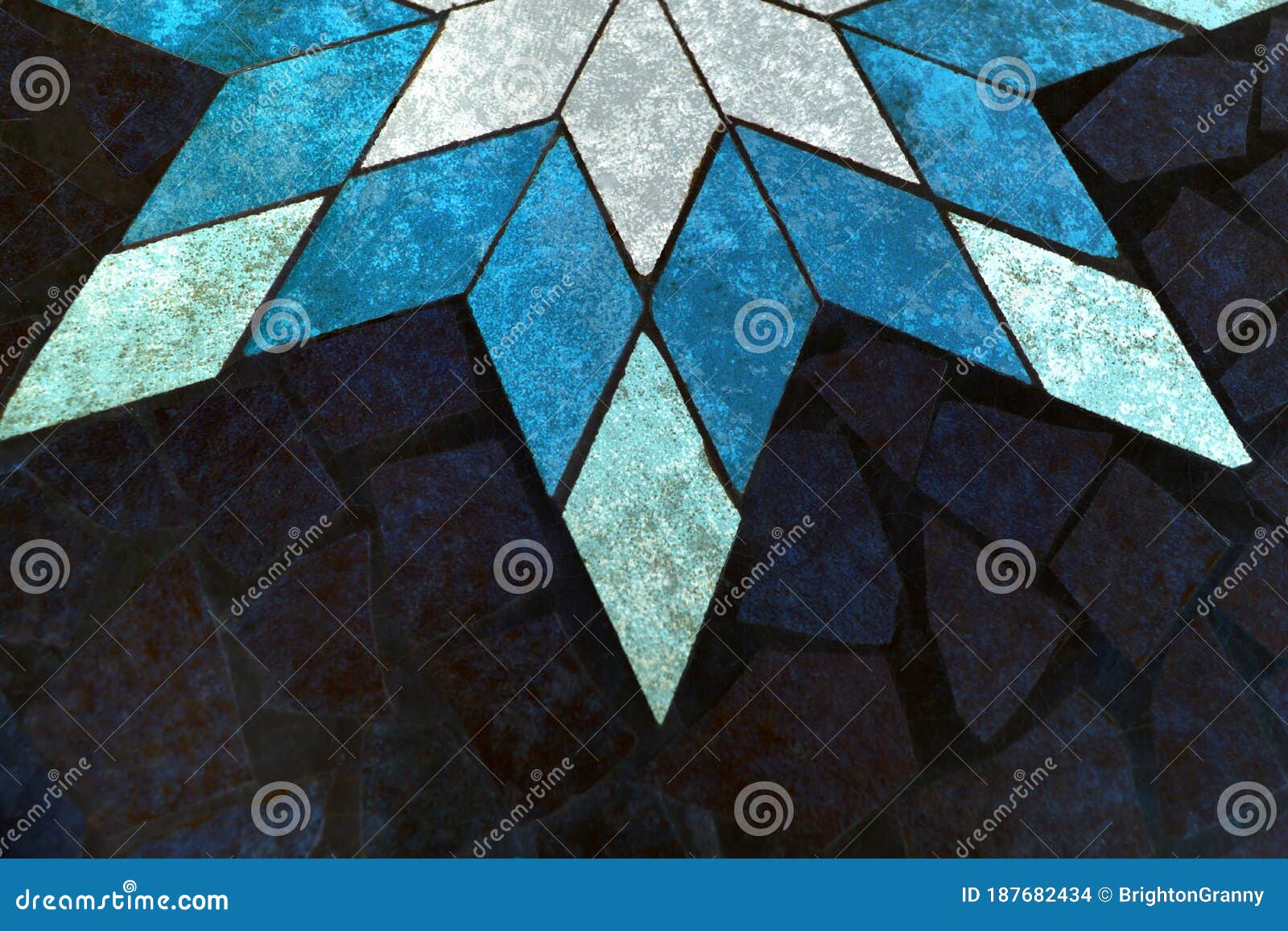 Blue ceramic tile star stock photo. Image of indoor - 187682434