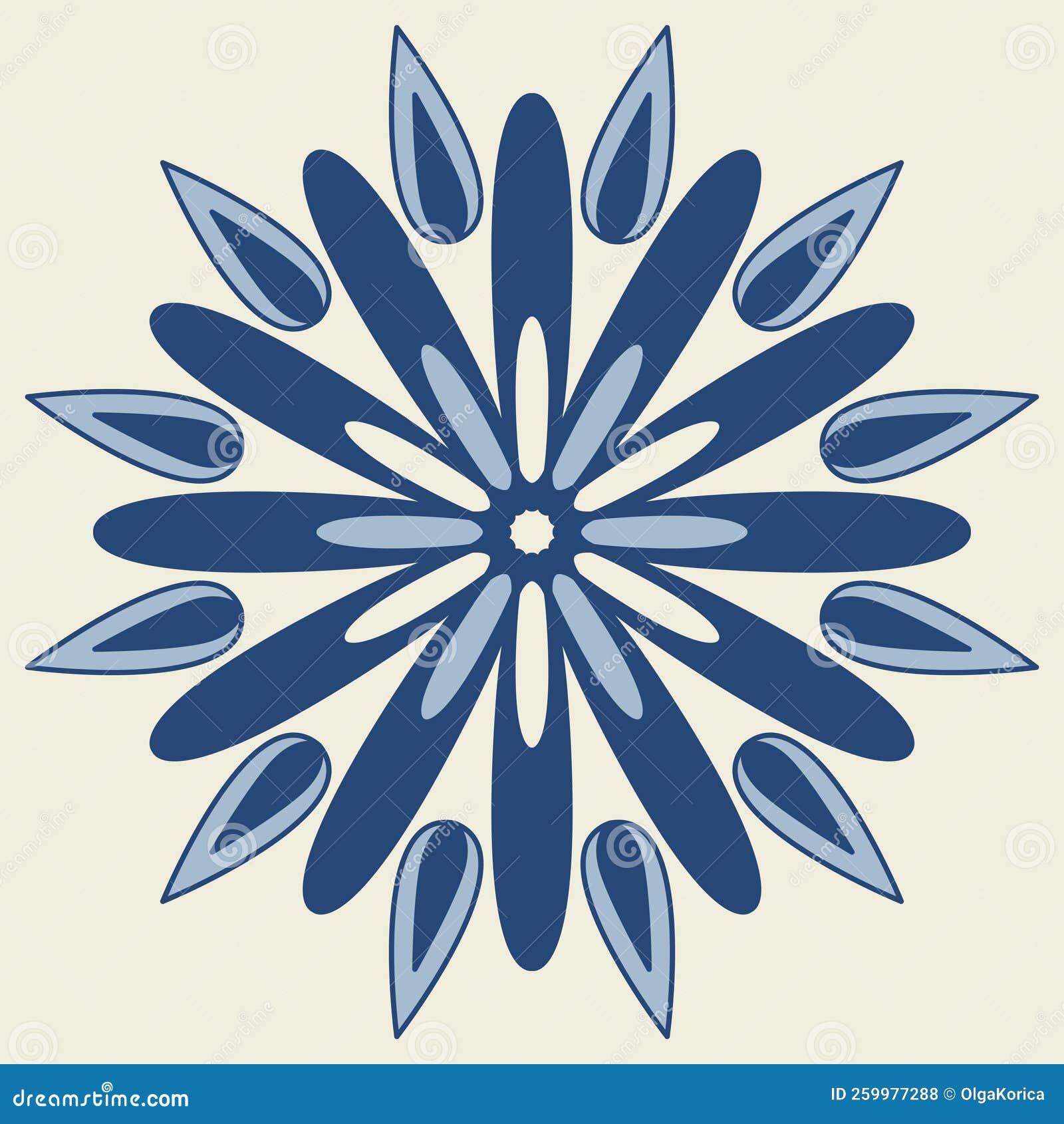Blue Ceramic Tile, Flower Pattern Flower, Square Ceramic Tile Vector ...
