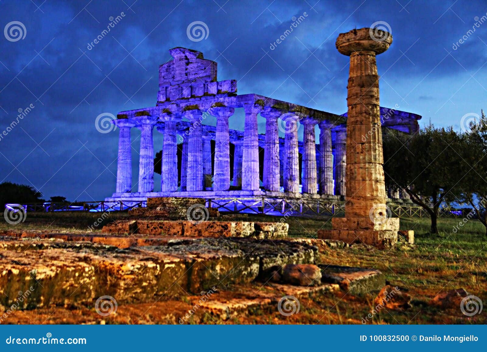 Blue ceres stock photo. Image of cilento, salerno, paestum - 100832500