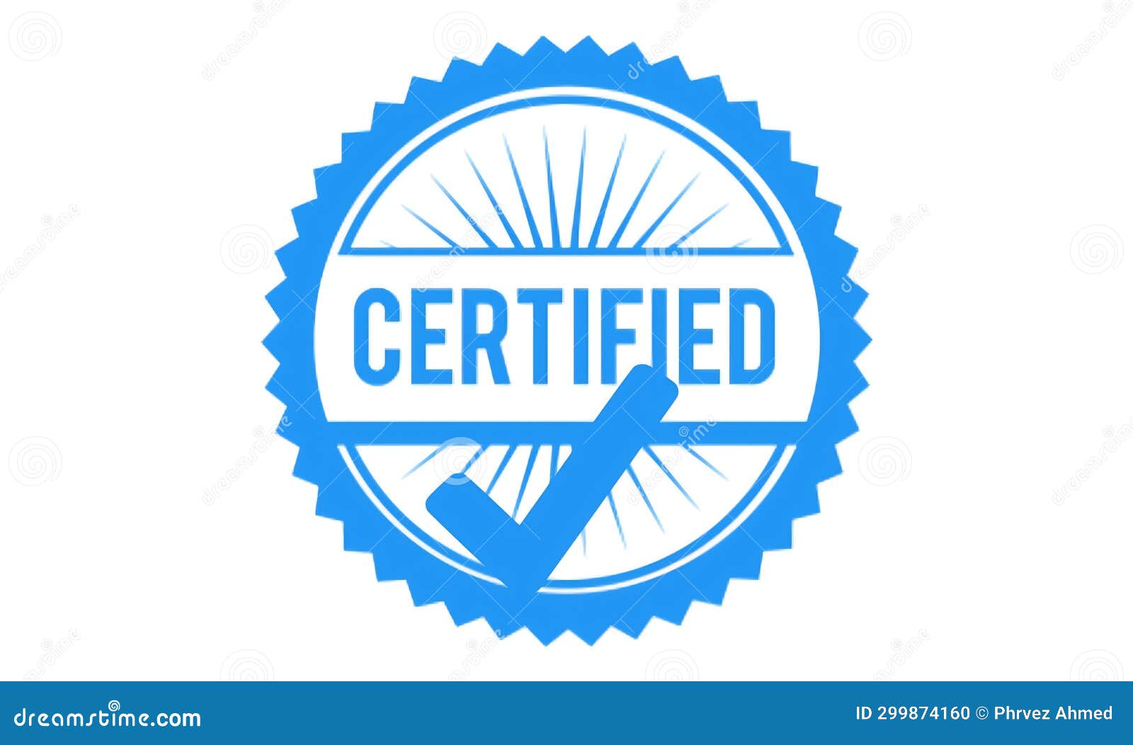 Blue Certified Stamp Badge Banner Seal Stock Illustration ...