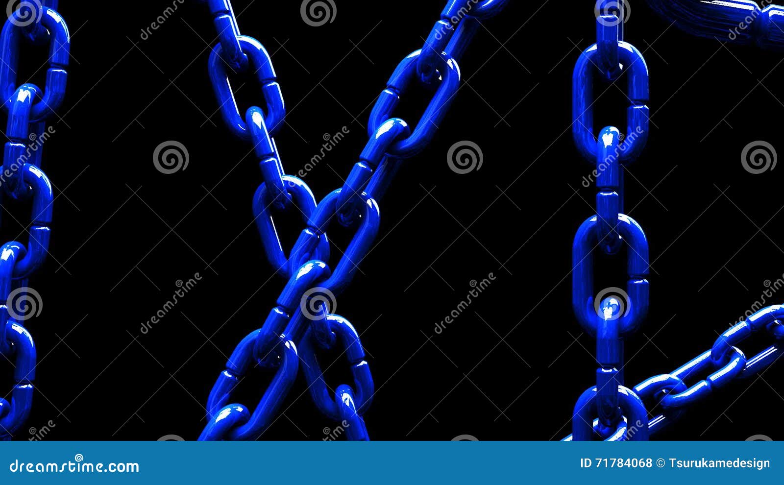 Blue Chains Abstract stock footage. Video of metal, leading - 71784068