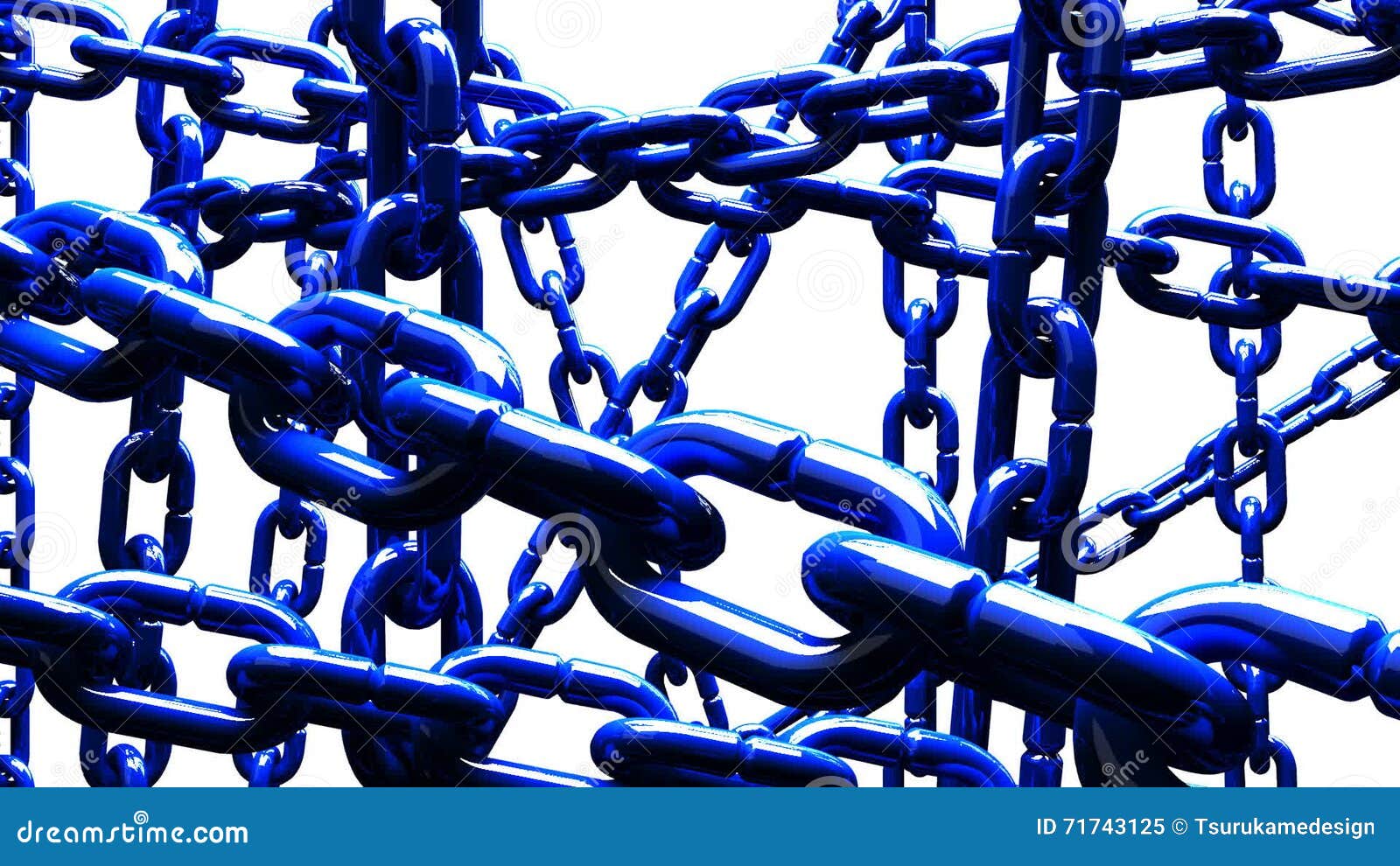 Blue Chains Abstract stock video. Video of 3dcg, continuous - 71743125