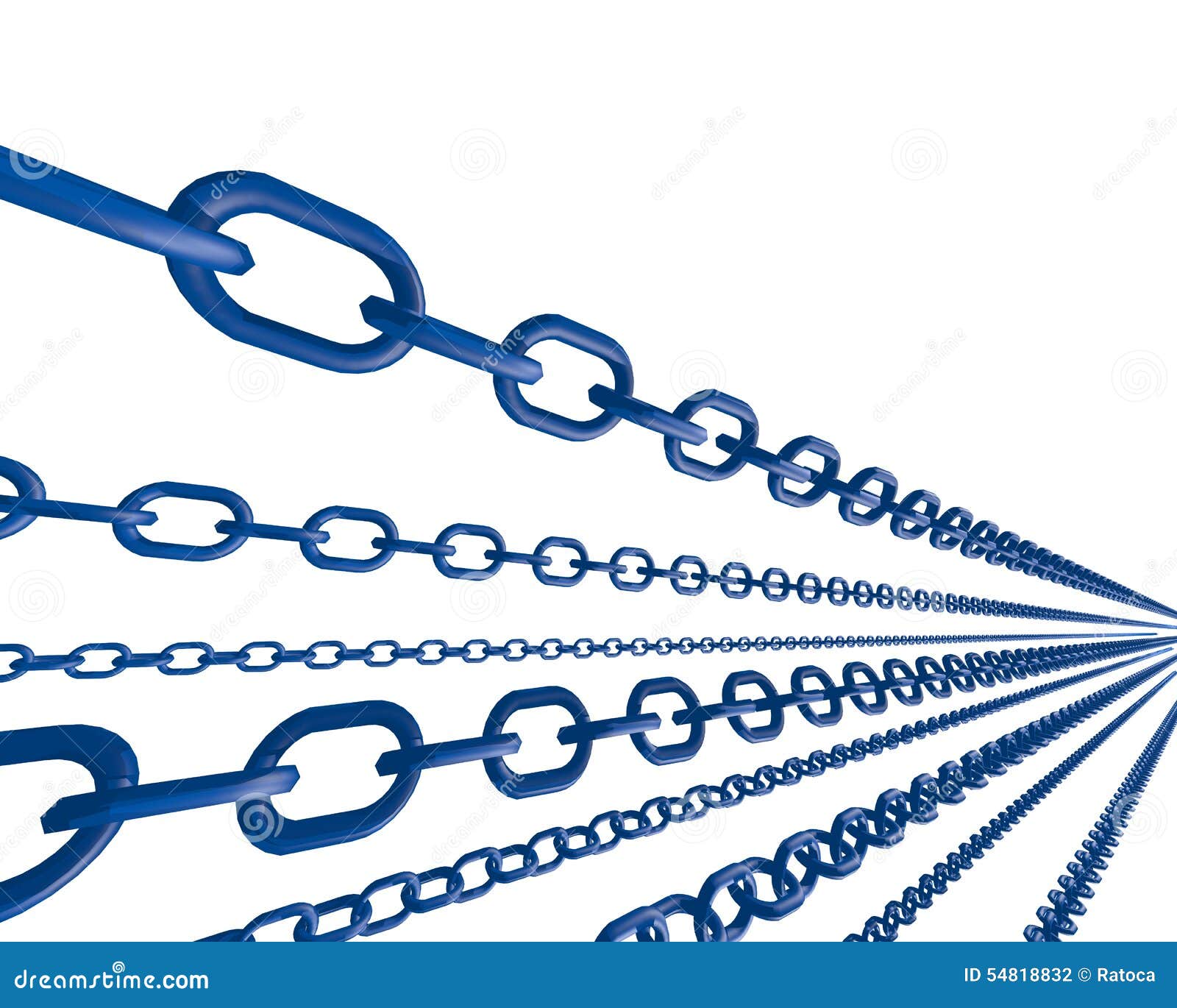 Blue chains stock illustration. Illustration of concept - 54818832