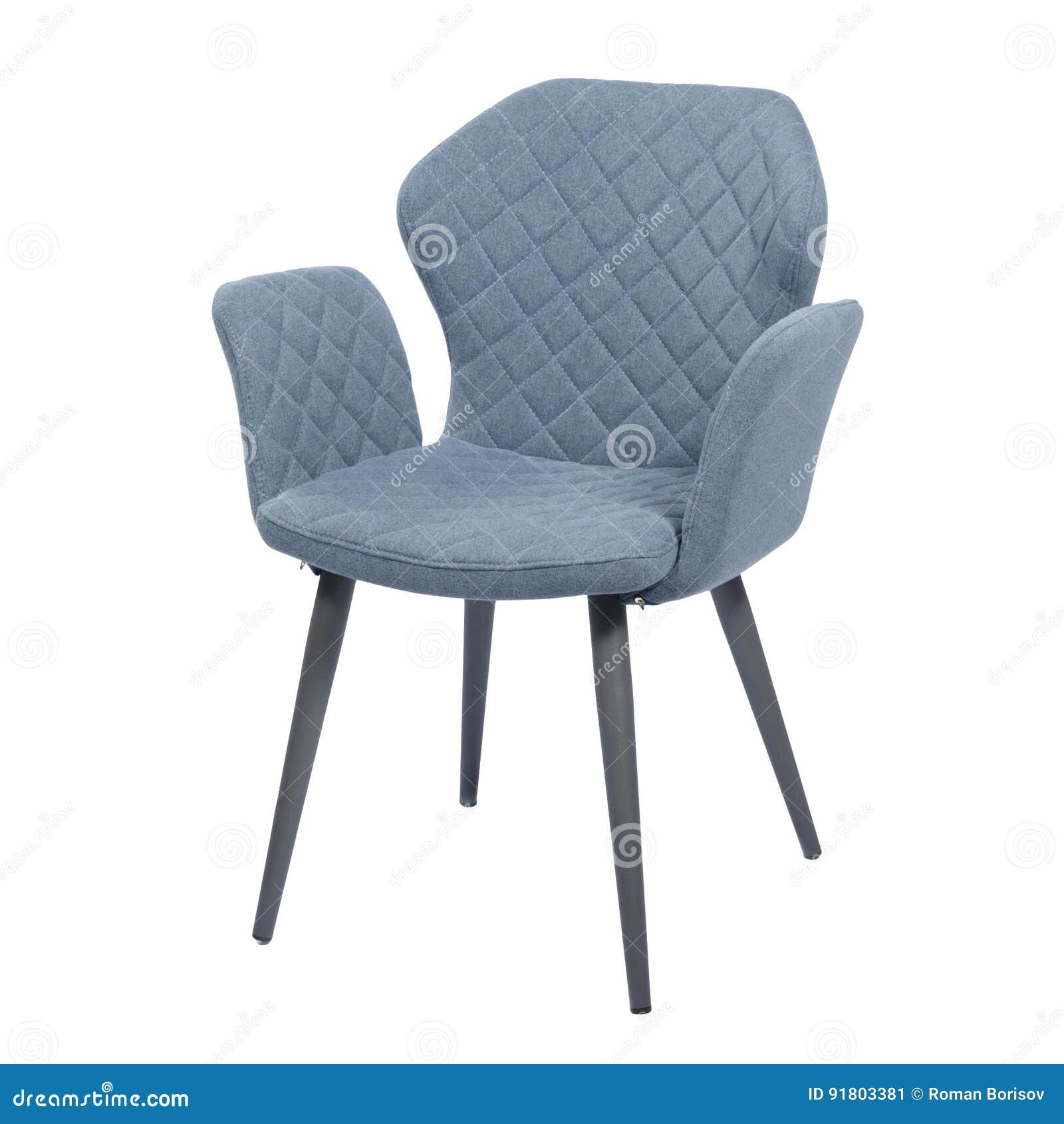 Blue Chair Isolated on White Background Stock Image - Image of design ...