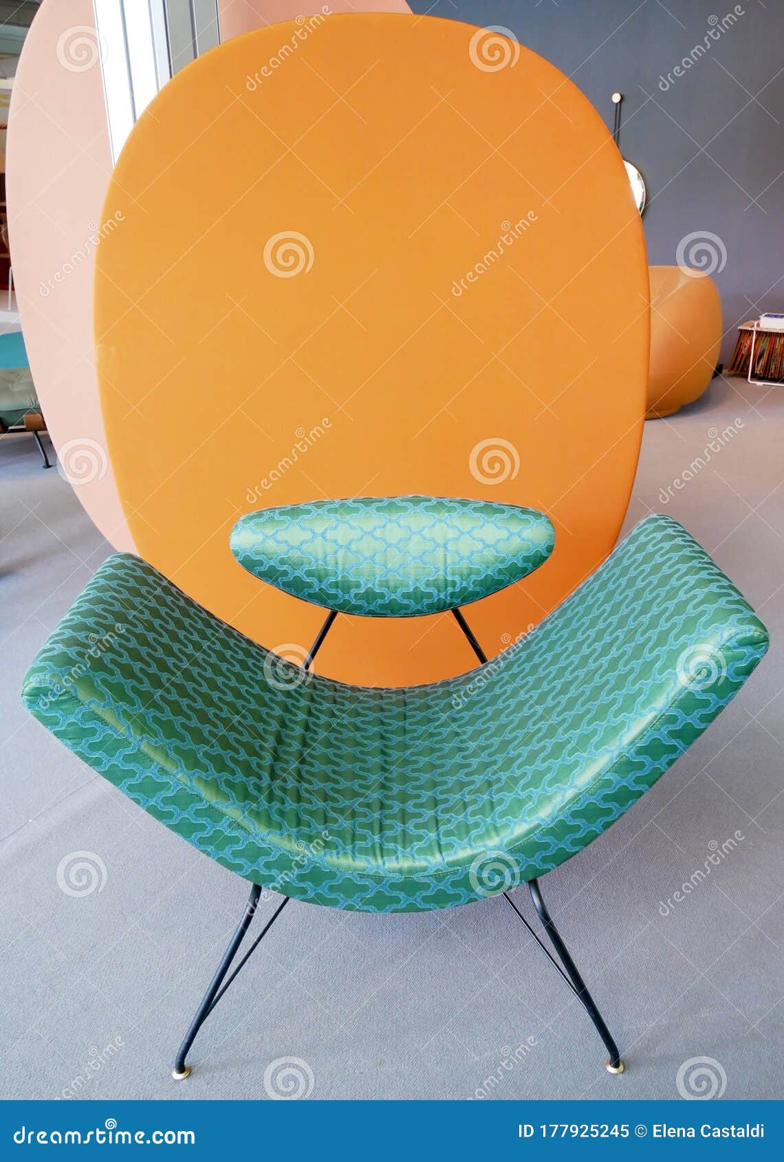 Blue Chair with Modern Design Stock Image - Image of style, fair: 177925245