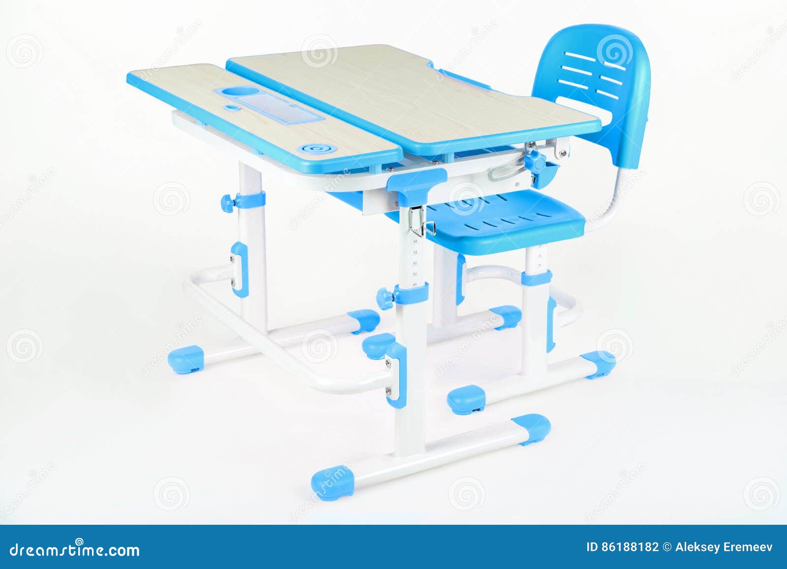 Blue chair and school desk stock photo. Image of fashion - 86188182