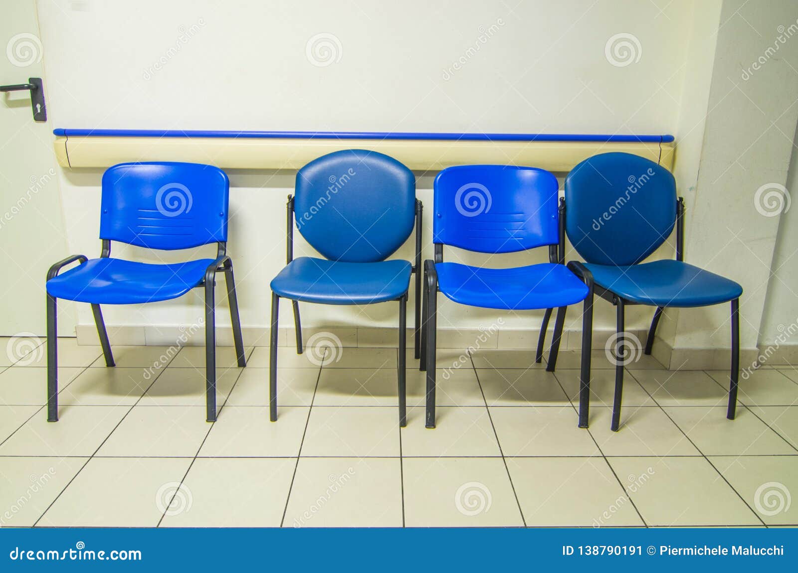 Blue Chairs in the Waiting Room Stock Image - Image of hall, health ...