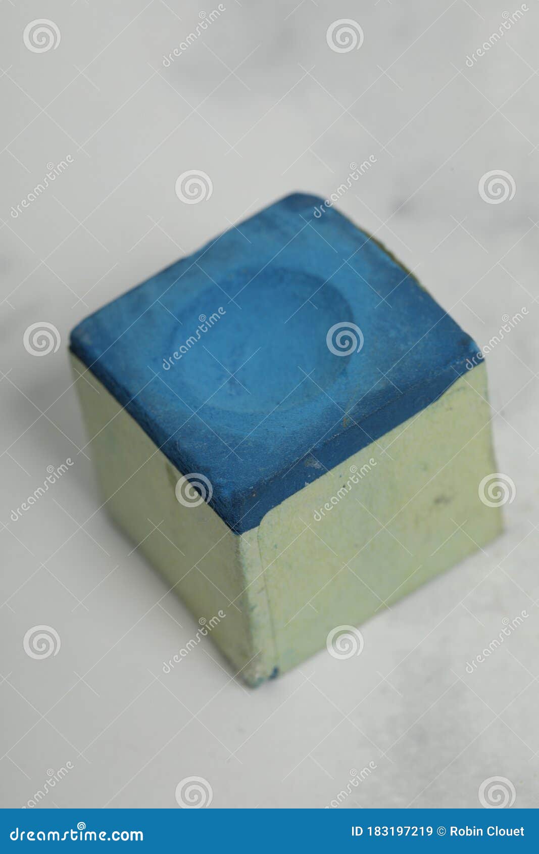 Blue Chalk Cube for Snooker Game, Recreation Equipment Stock Image ...