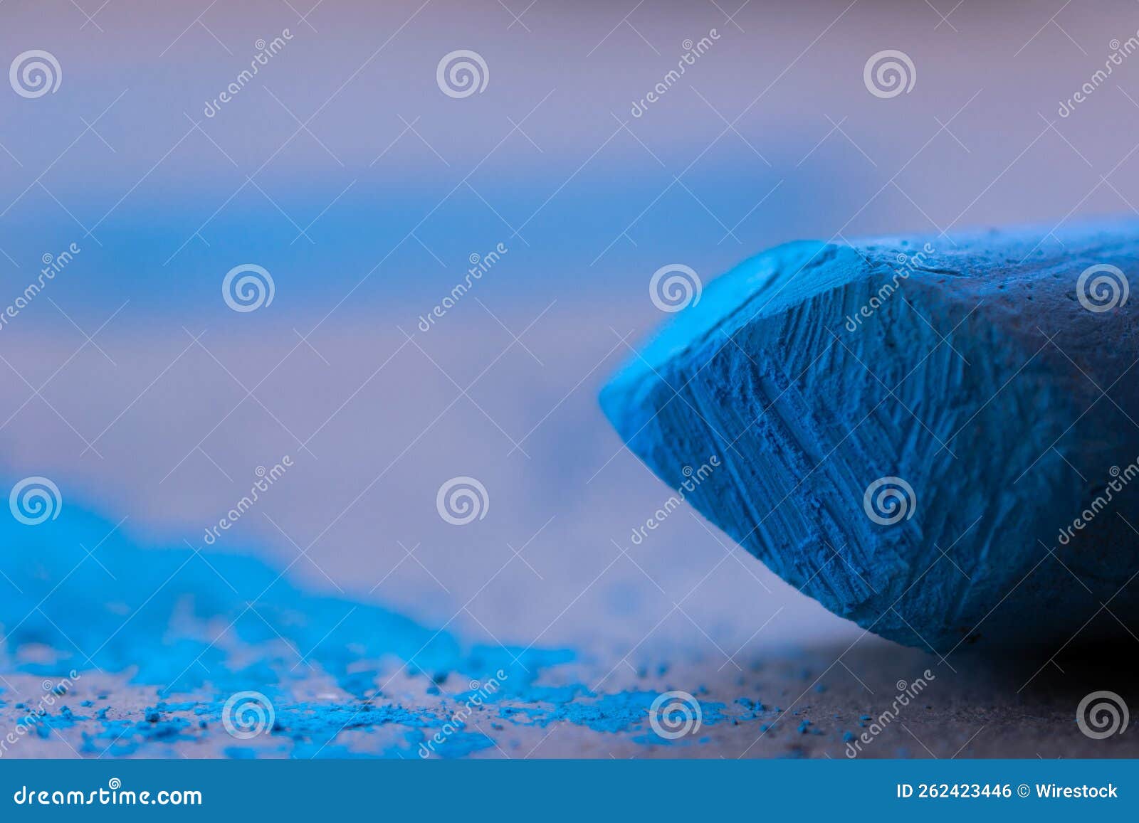 Blue chalk on a sidewalk stock photo. Image of drawing - 262423446