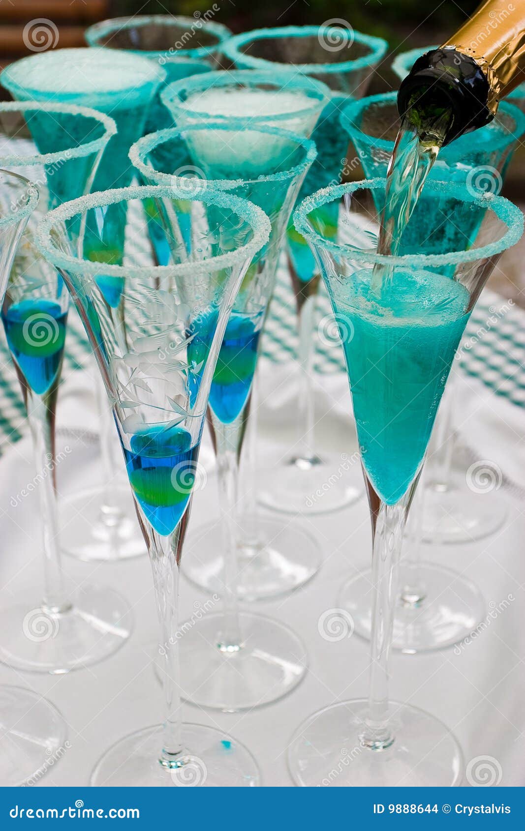Blue champagne stock photo. Image of bottle, liquor, festive - 9888644