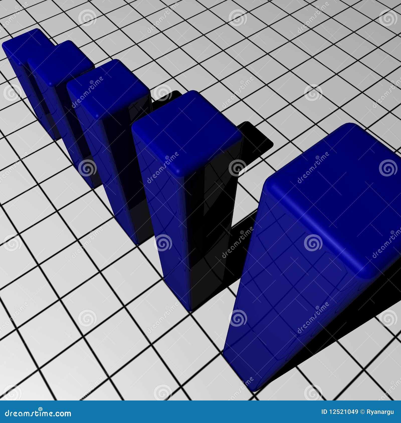 Blue Chart stock illustration. Illustration of diagram - 12521049