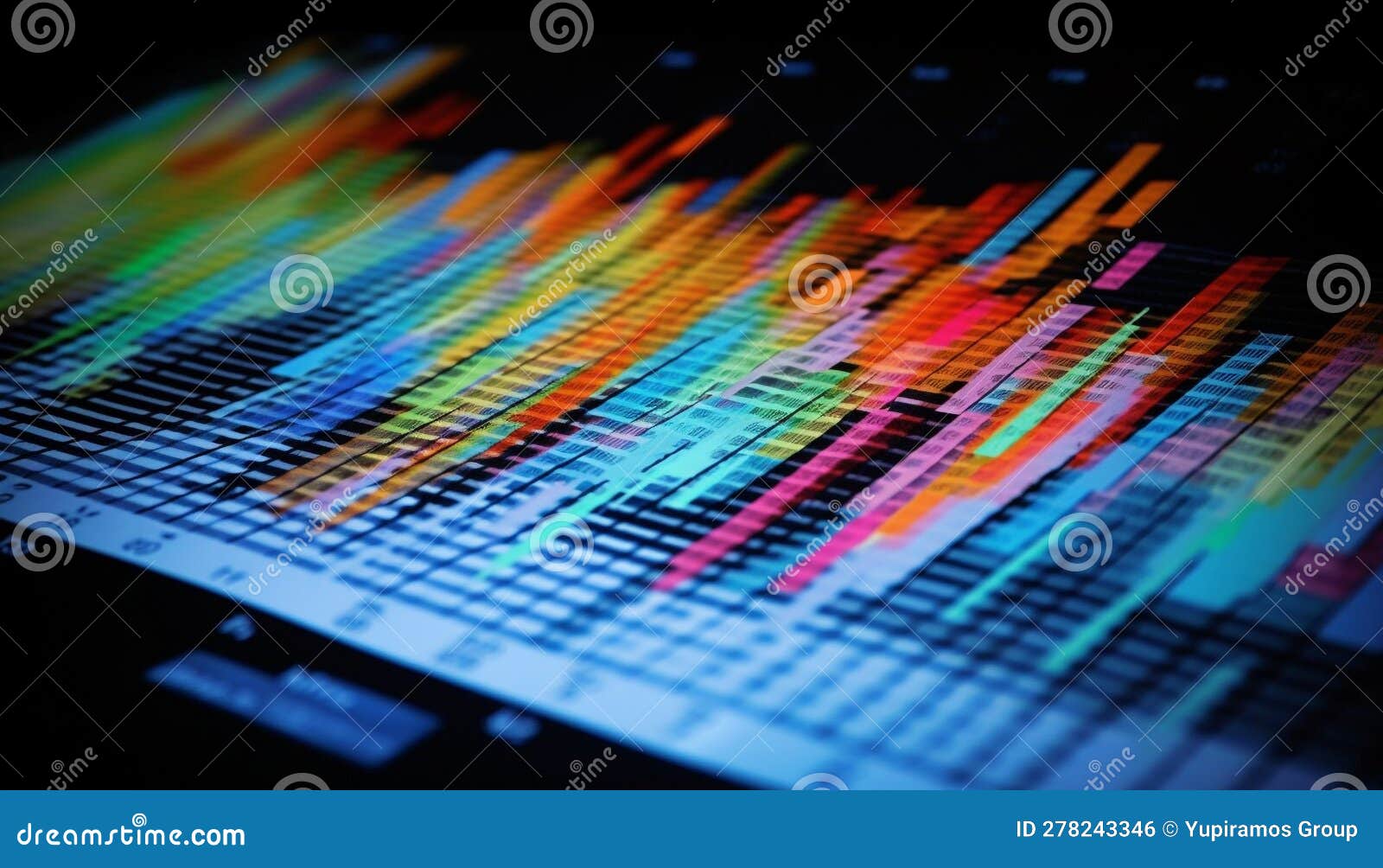 Blue Chart Analyzing Stock Market Data for Investment Generated by AI ...